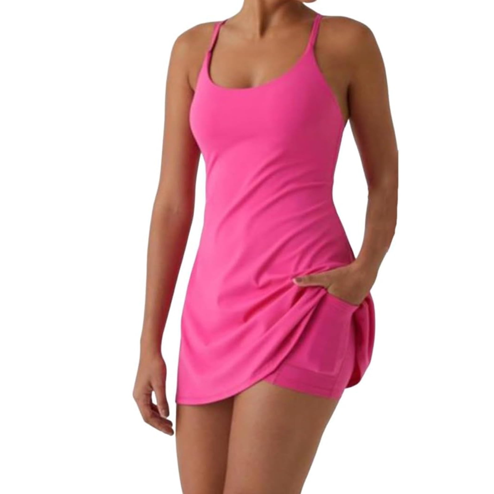 Arisefrom Dress with Shorts, The Ultimate Tummy Control Backless Active ...