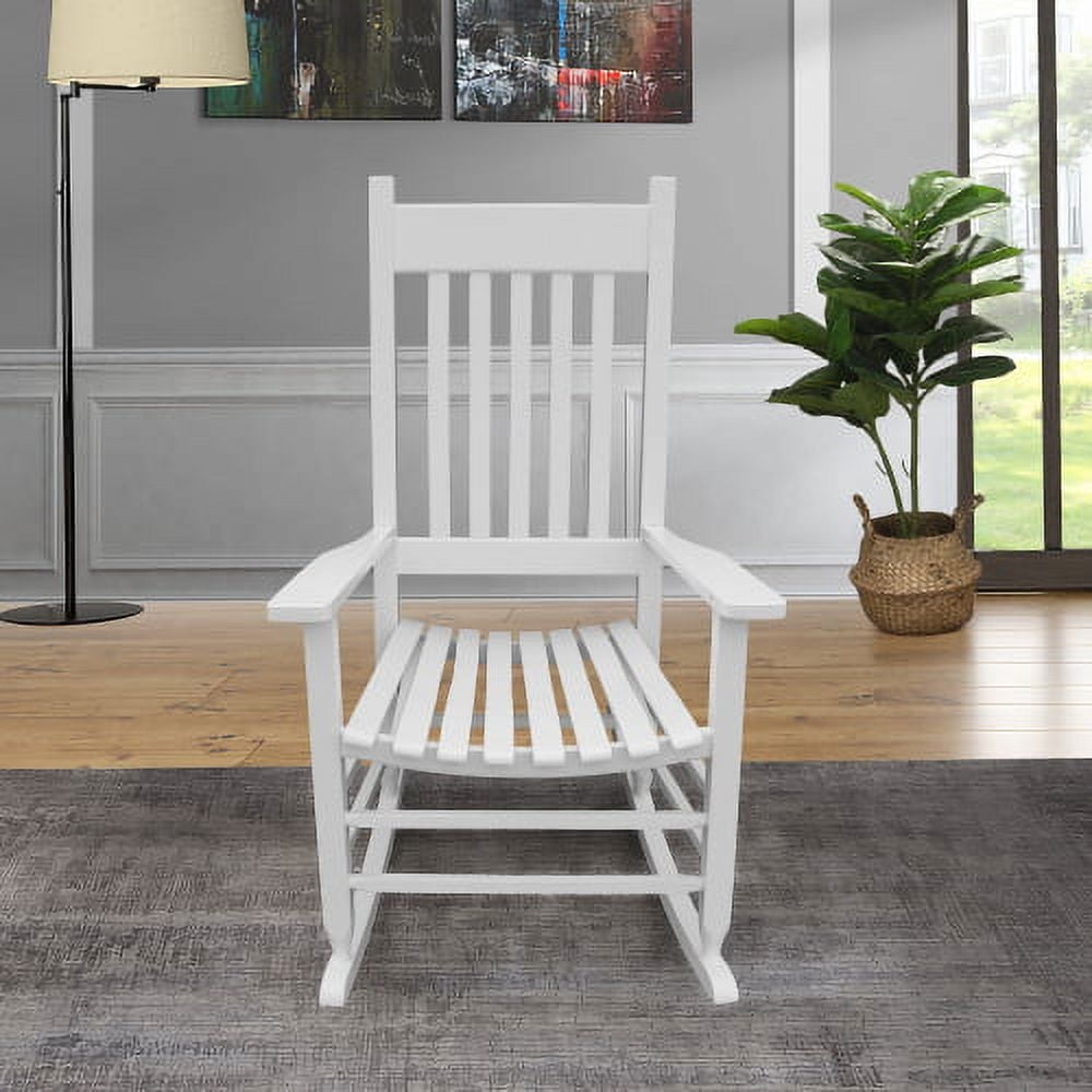 ArisingAsia Outdoor Rocking Chair, Solid Wood High Back Rocker, All ...