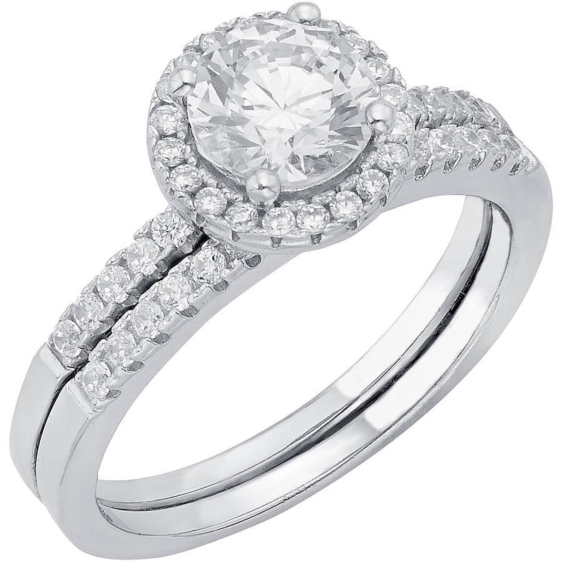 Arista 1/2 Carat T.G.W. White Round-Cut Cubic Zirconia and Swarovski ...