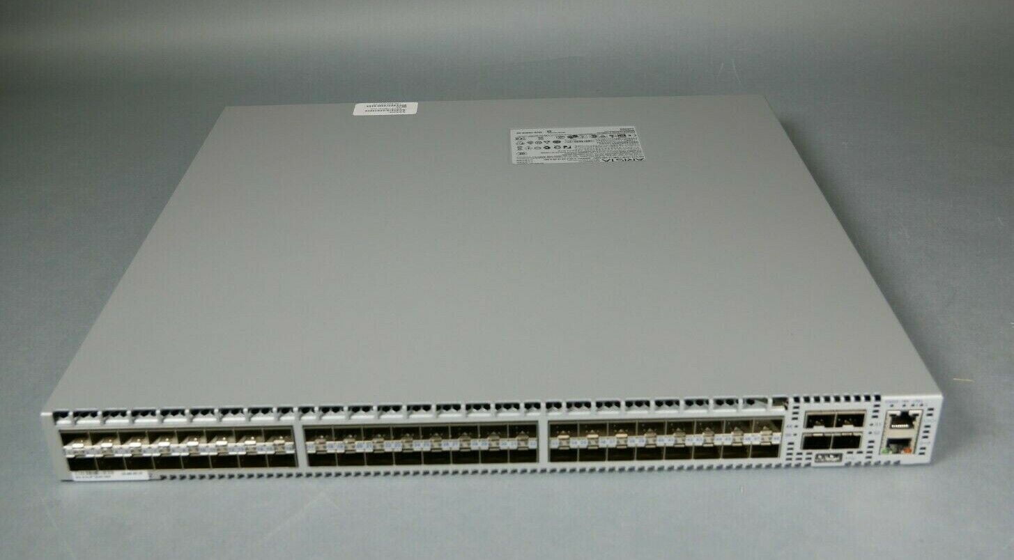 Arista DCS-7050S-52-R 52x 10GbE SFP+ port switch rear to front airflow ...