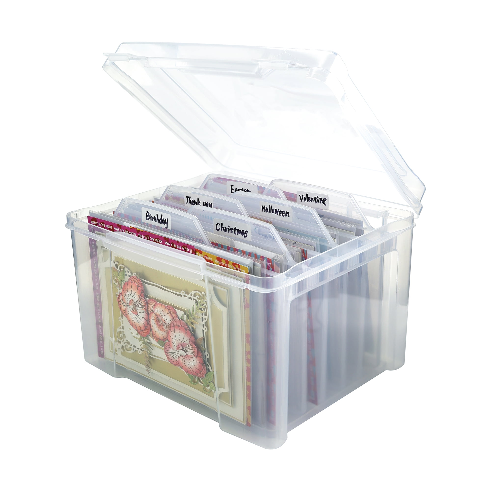Ariste Card keeper w/ 6 dividers,10.6x9.2x7.6 inch,1 set w/ color label ...
