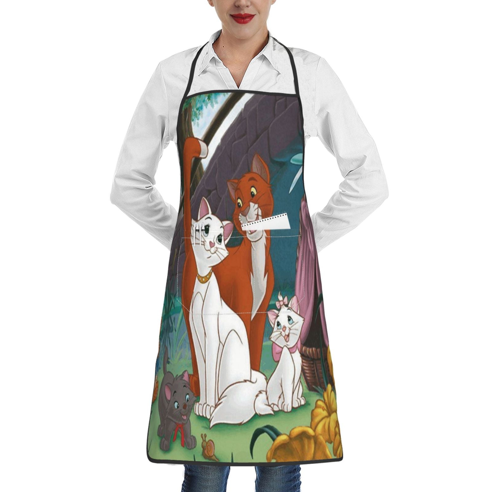 Aristo Ma-Rie Cat Cooking Aprons With Pocket Waterproof Kitchen Apron ...