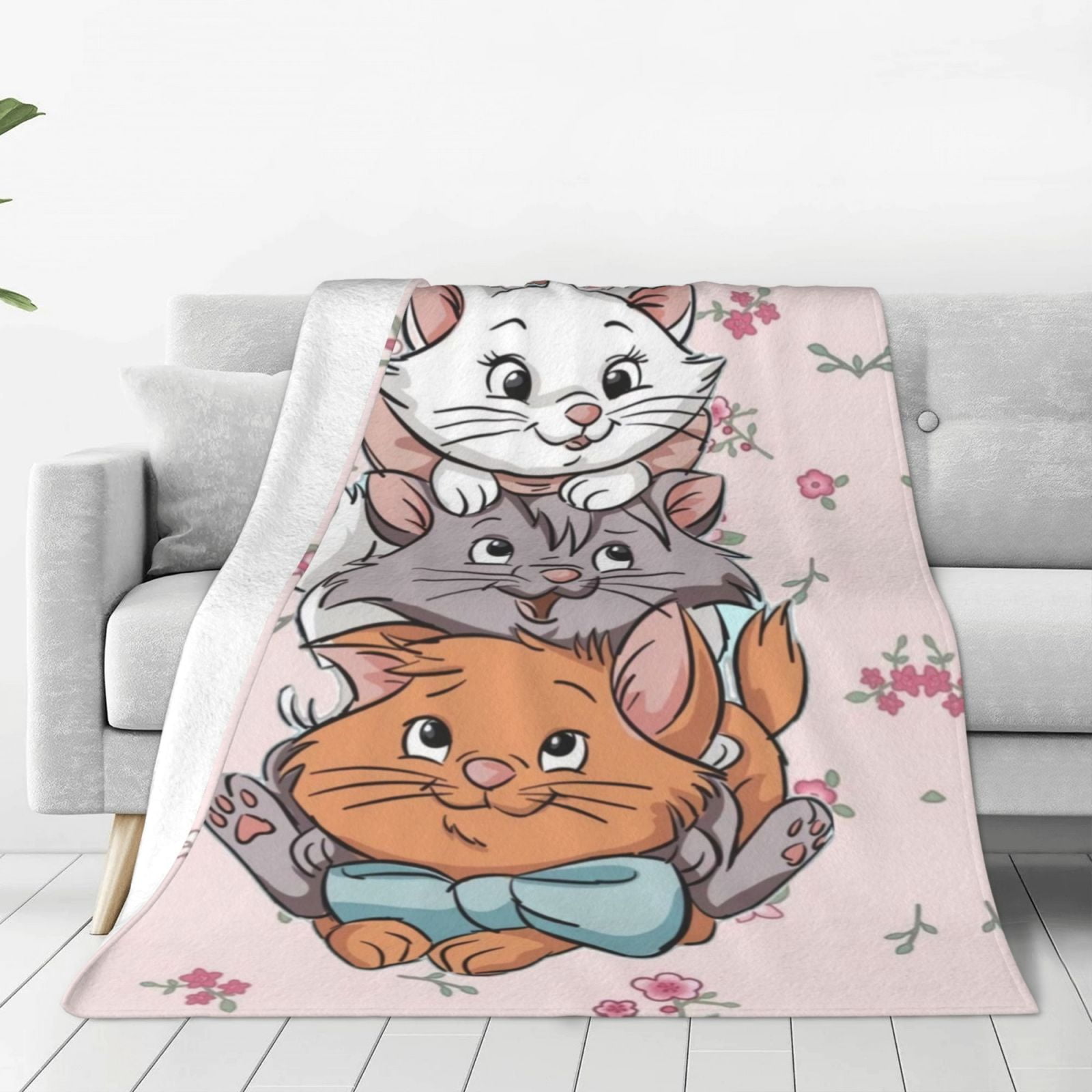 Aristocats Blanket Cute Character All Season Warm Fuzzy Plush Throw ...