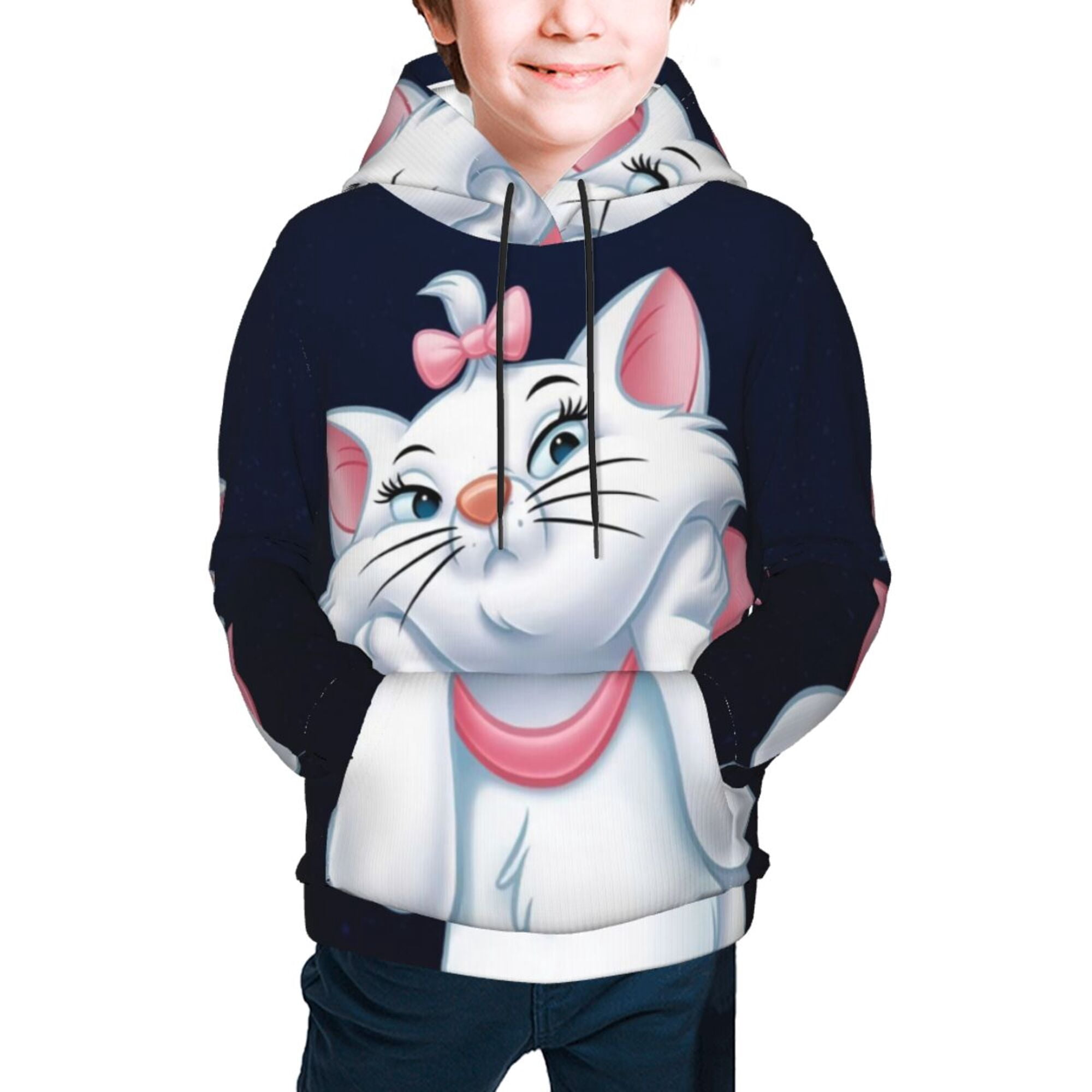 Aristocats Teen Boys Girls Hoodies 3D Printed Cool Long Sleeve Hooded ...