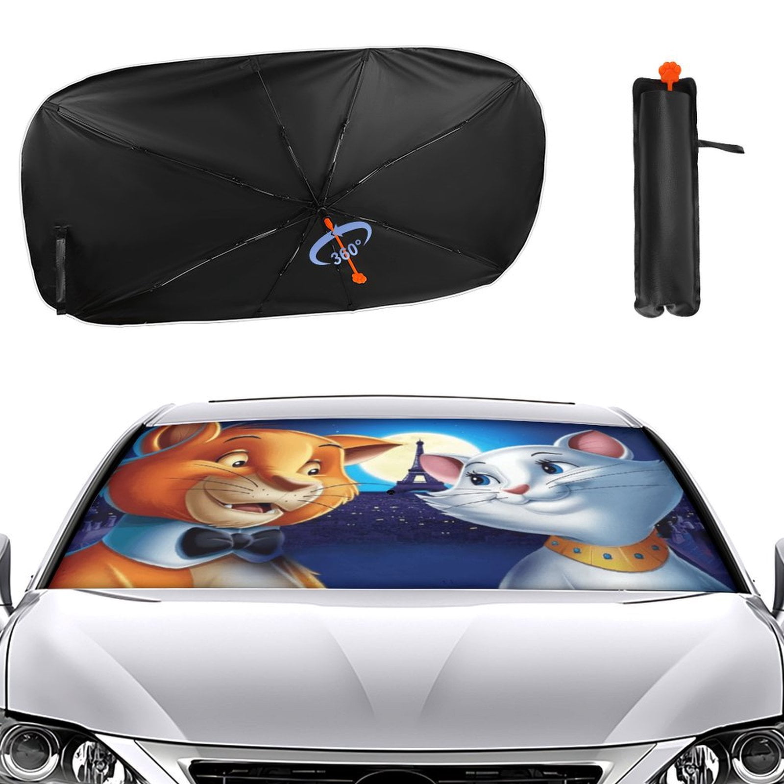 The Aristocats Windshield Sun Shade Umbrella - Foldable Car Window ...