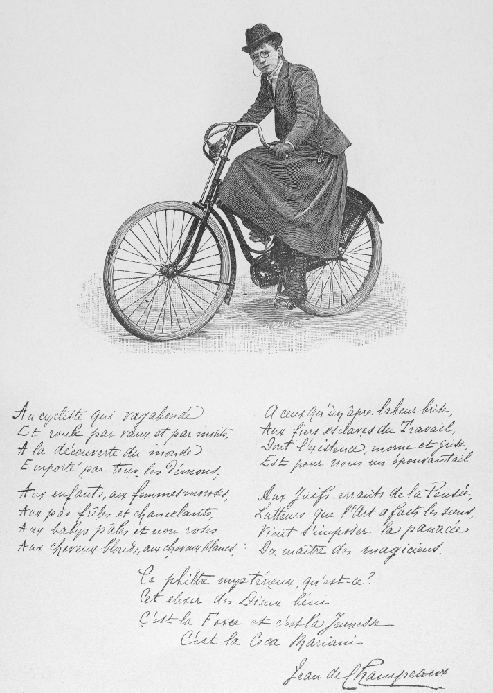 Aristocrat On Wheels C1900. Nmadame Richard Lesclide On Her Bicycle And ...