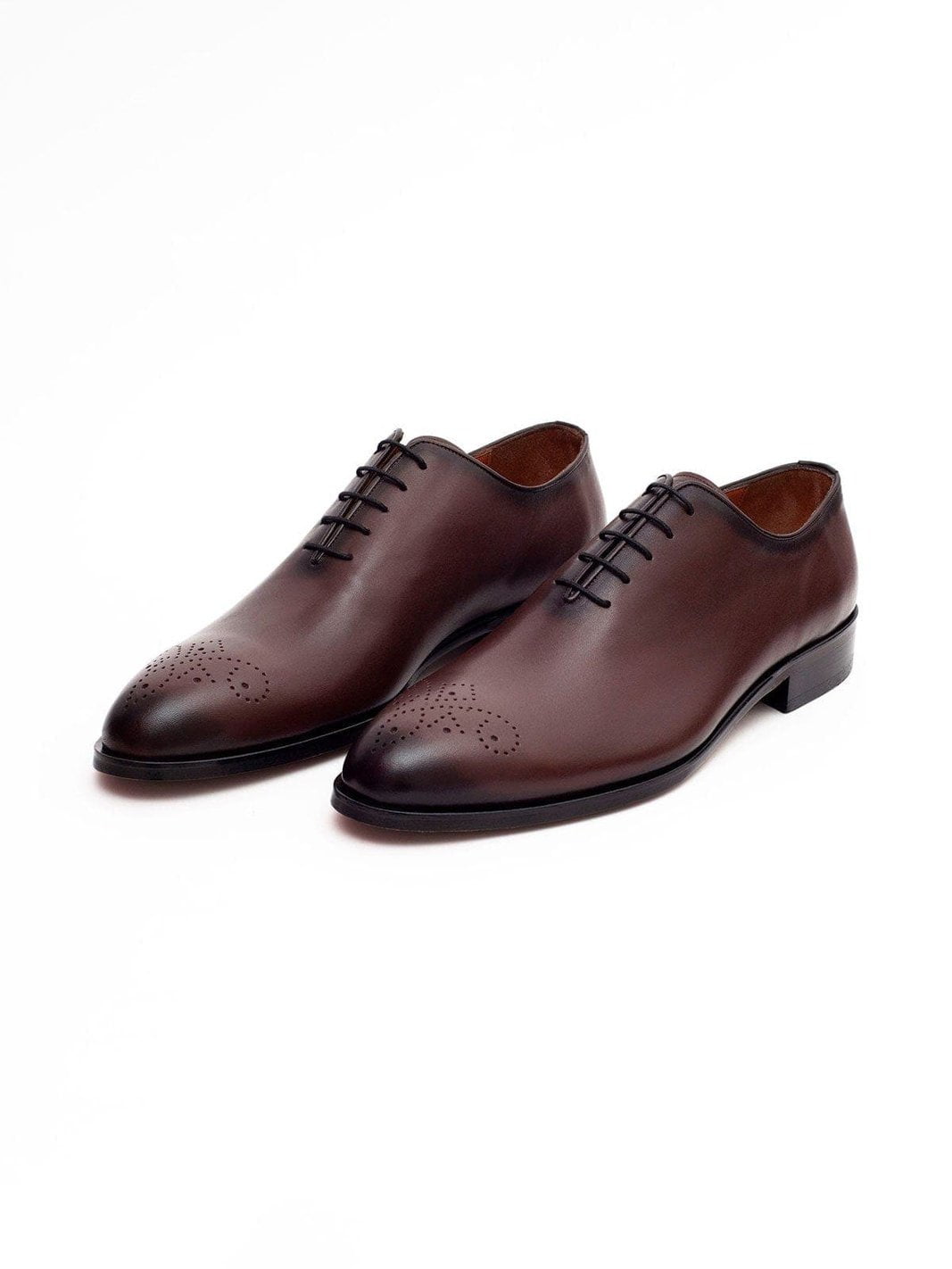Ariston Mens Solid Chestnut Whole Cut Oxford Leather Dress Shoes ...