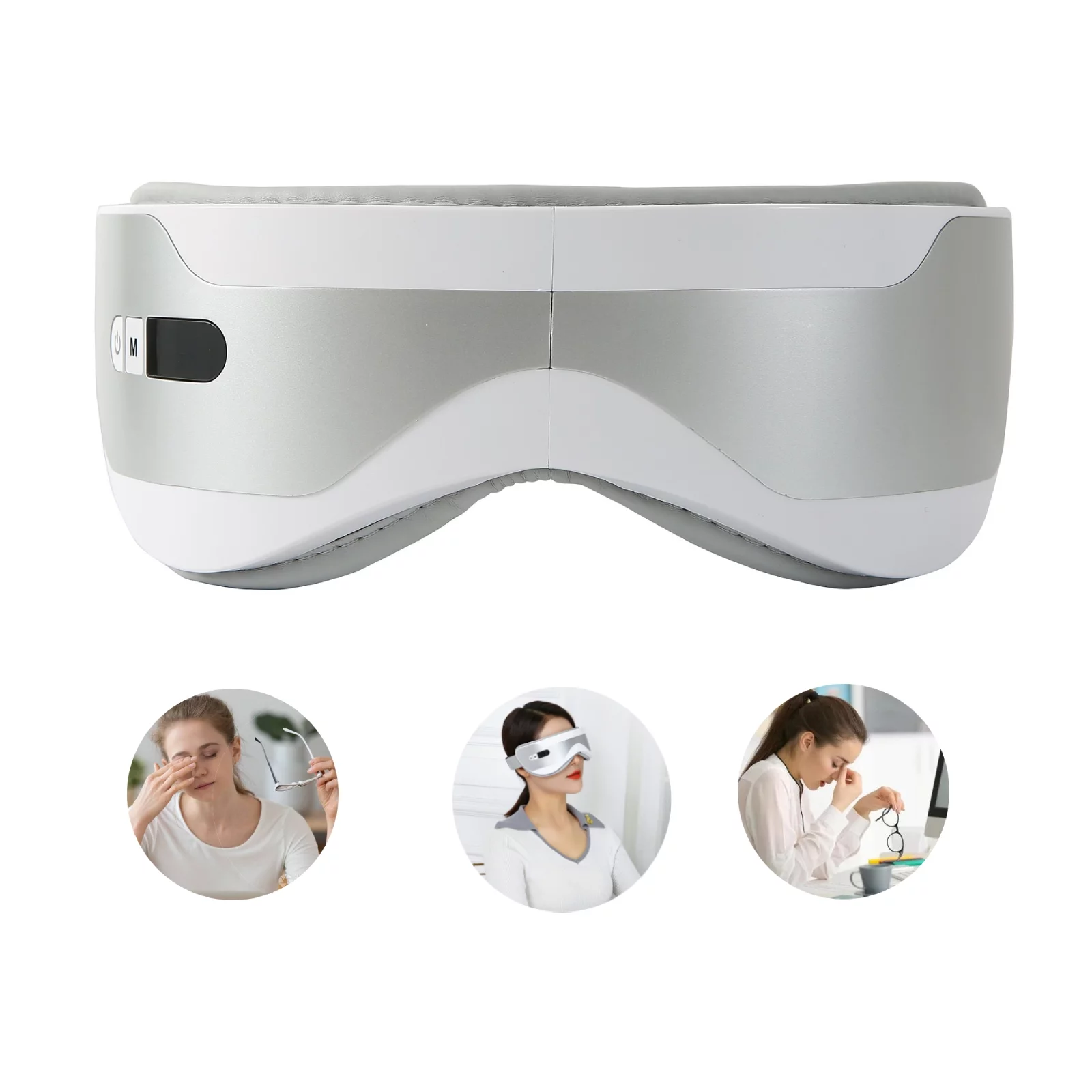 Aristorm Eye Massager, Heated Eye Massager for Migraines with Bluetooth ...