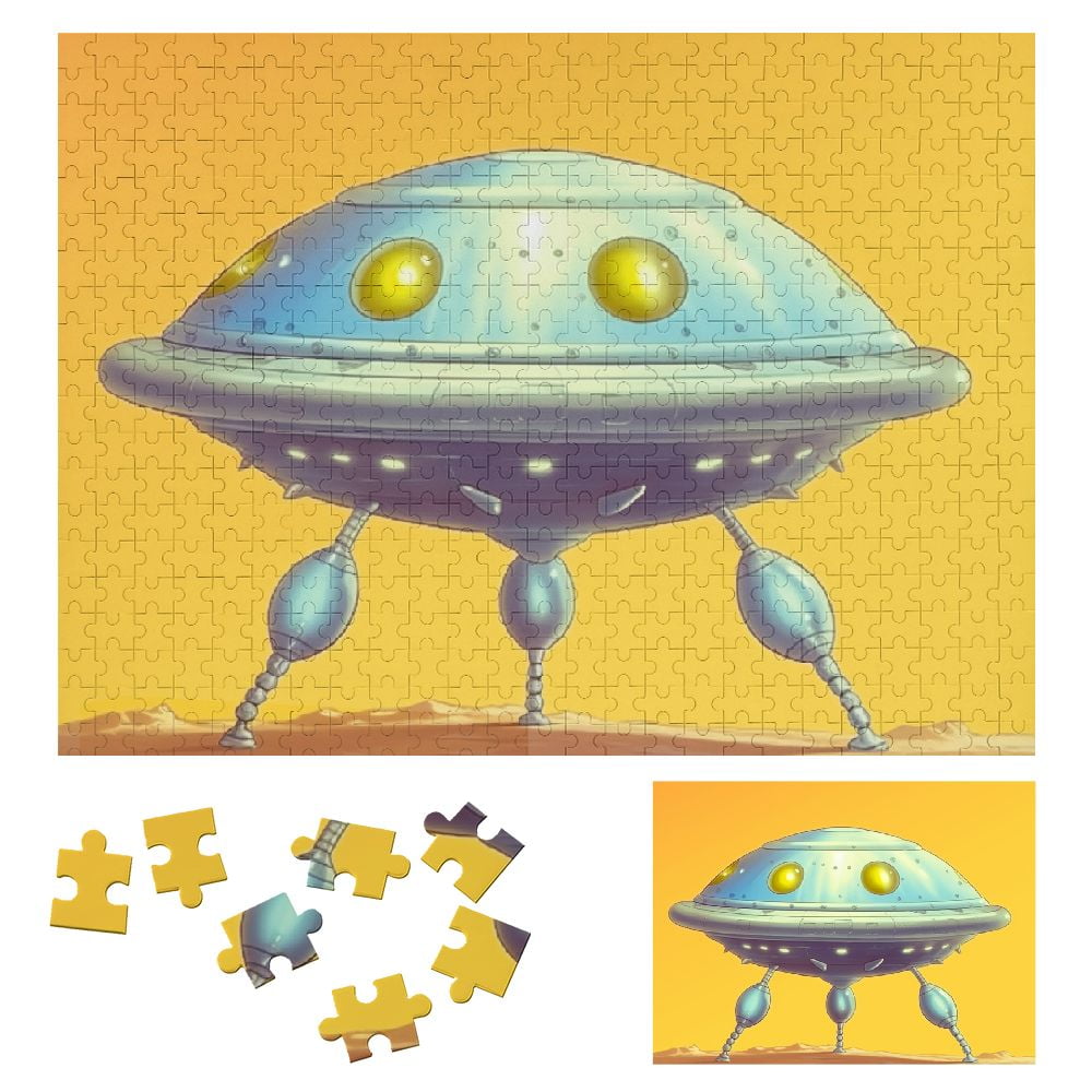 Jiayy Alien Retrofuturism Concept Wooden Jigsaw Puzzle for Adults and ...