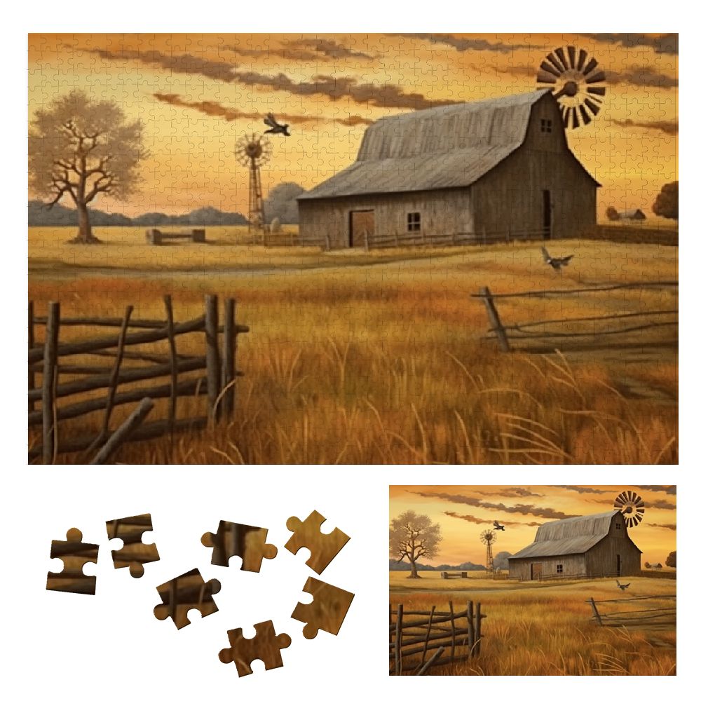 Aristuring Barn Wooden Jigsaw Puzzle for Adults and Kids - Challenging ...