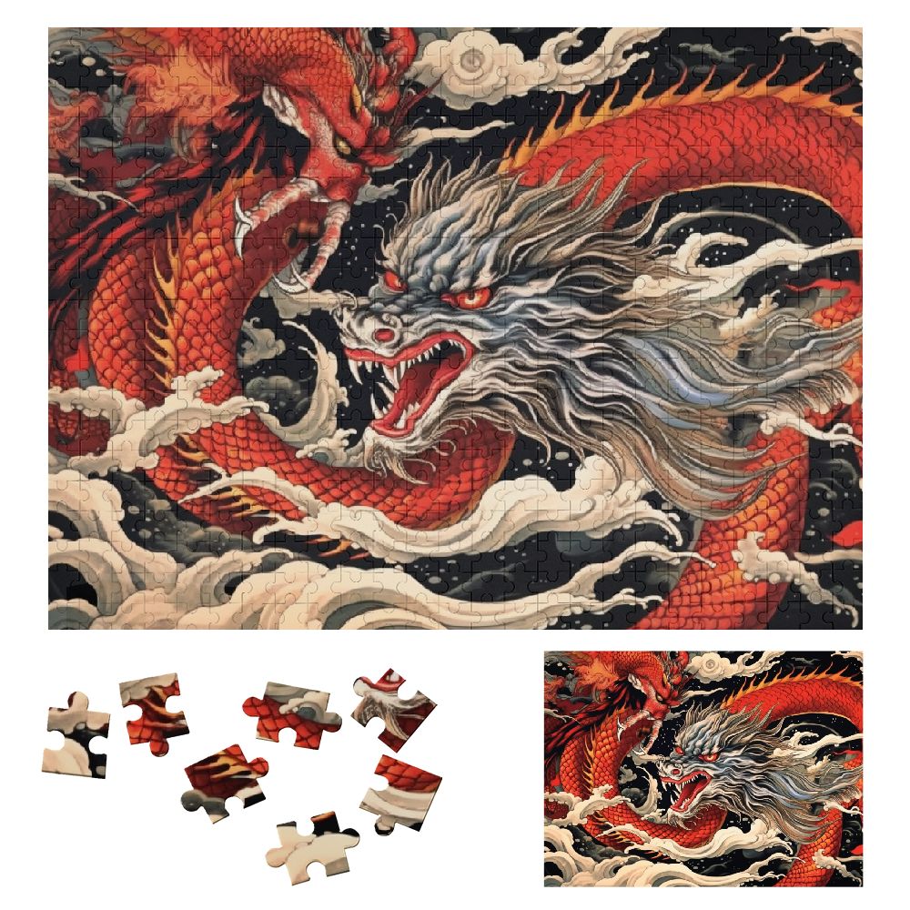 Aristuring Dragon-Like Creature Wooden Jigsaw Puzzle Challenging ...