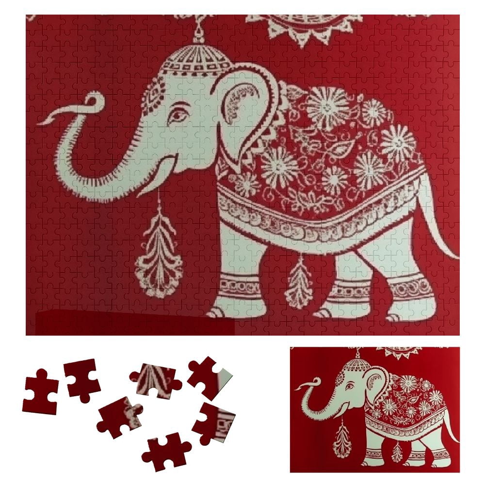 Jiayy Elephant Wooden Jigsaw Puzzle for Adults and Kids - Gift for ...