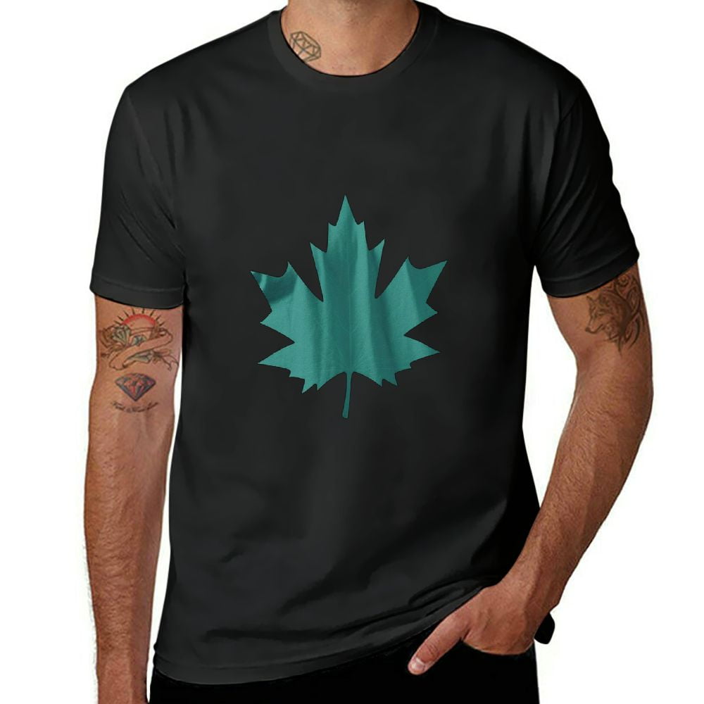 Aristuring Maple Leaf Men's Short Sleeve T-Shirt Cotton Tee 3XL ...