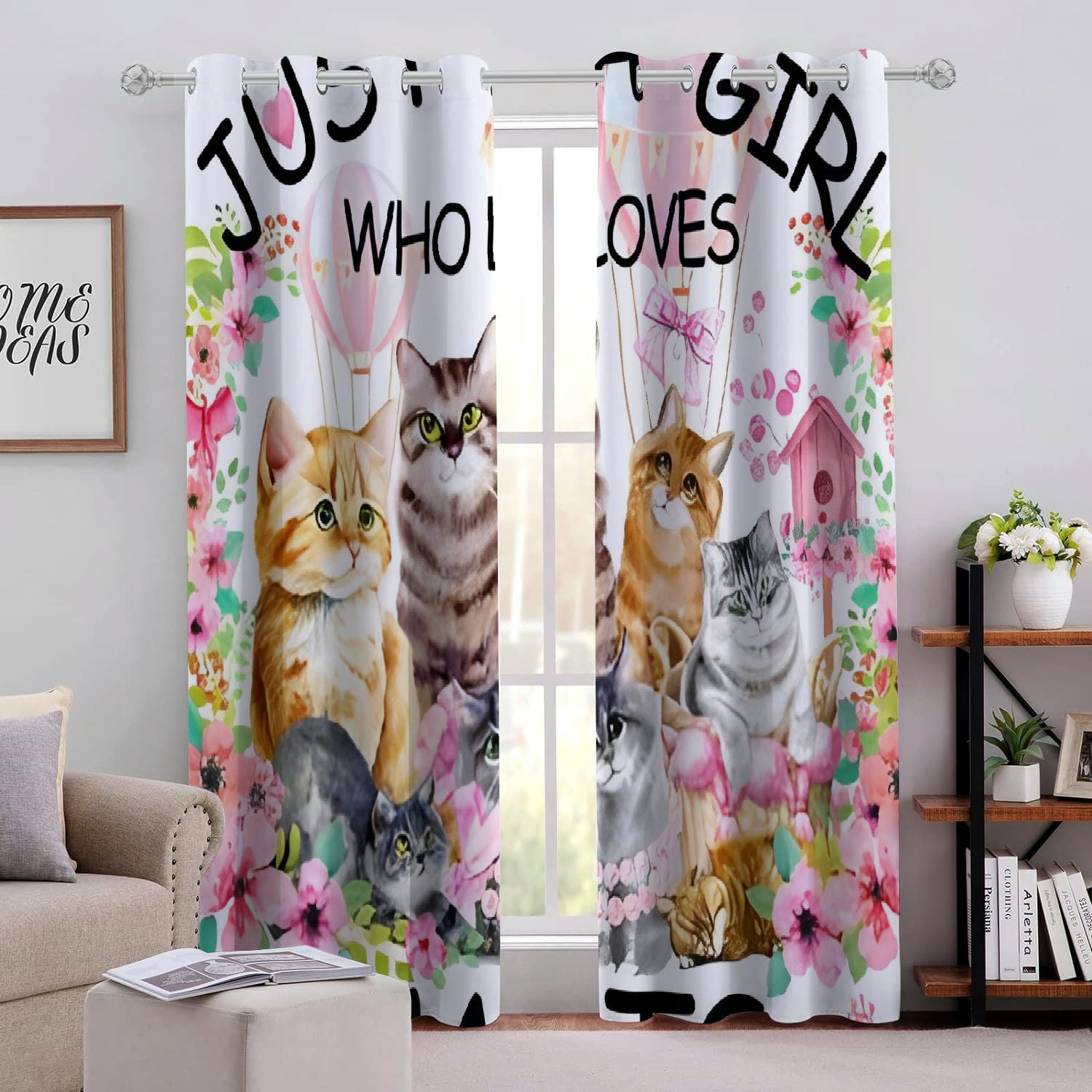 Aristuring Perforated Blackout Curtains 2-Pack, Light Blocking Curtains ...