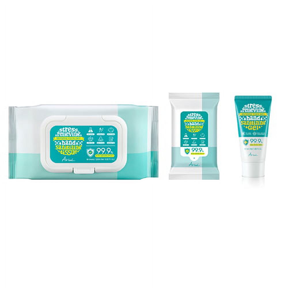 Ariul Stress Relieving Hand Sanitizing Bundle (15 Tissue, 80 Tissue ...