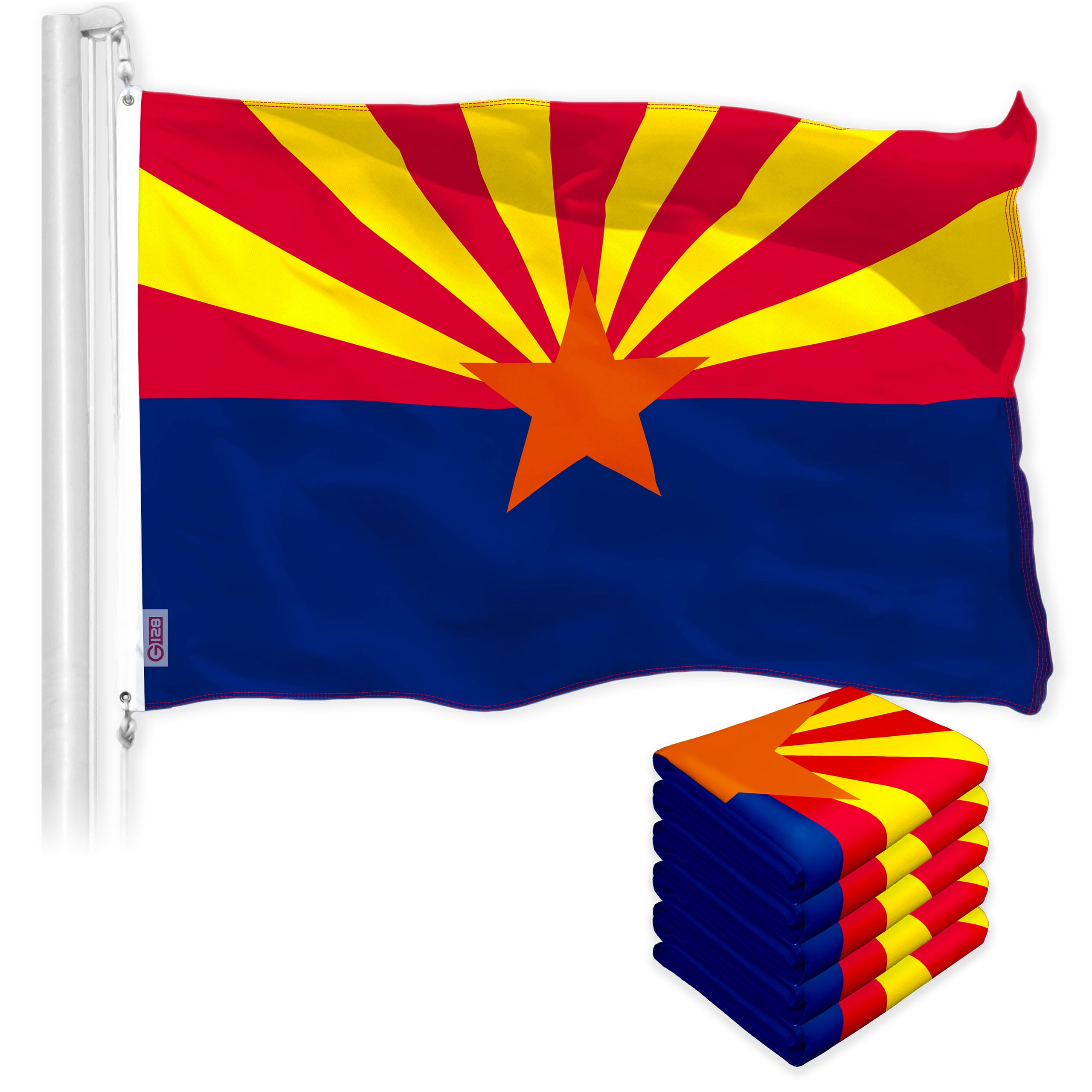 Arizona AZ State Flag 3x5FT 5-Pack 150D Printed Polyester By G128 ...