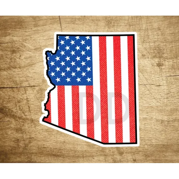 Arizona American Flag Sticker Decal X Phone Decal Water Bottle Stickers ...