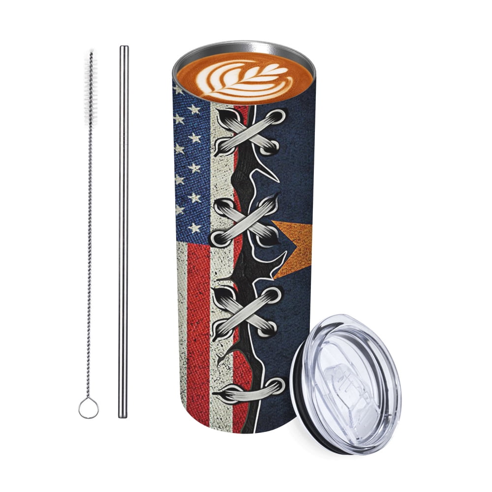Arizona And American Flag 20oz Coffee Mug Cup,Stainless Steel Thermos ...