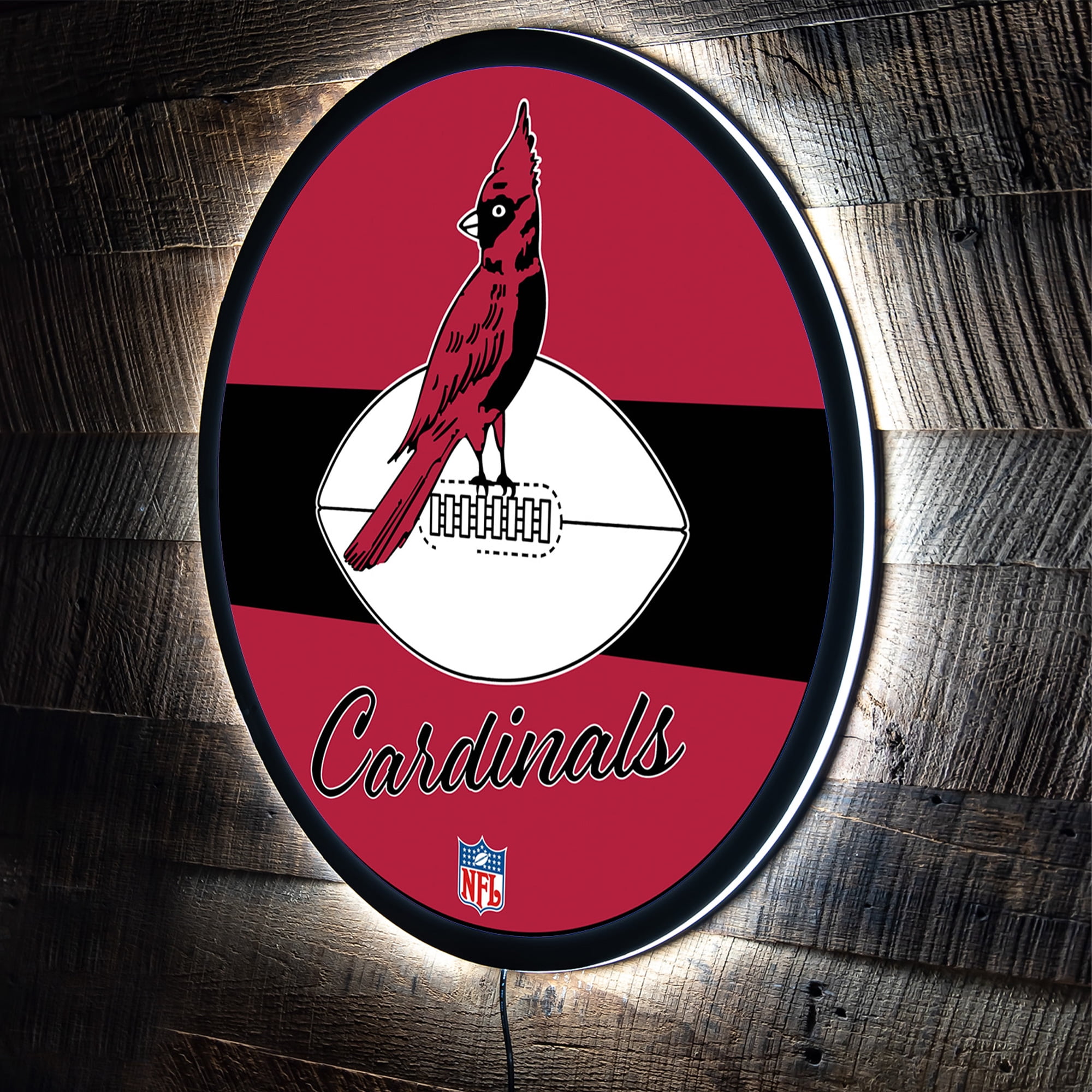 Arizona Cardinals 23" LED Retro Logo Round Wall Sign - Walmart.com