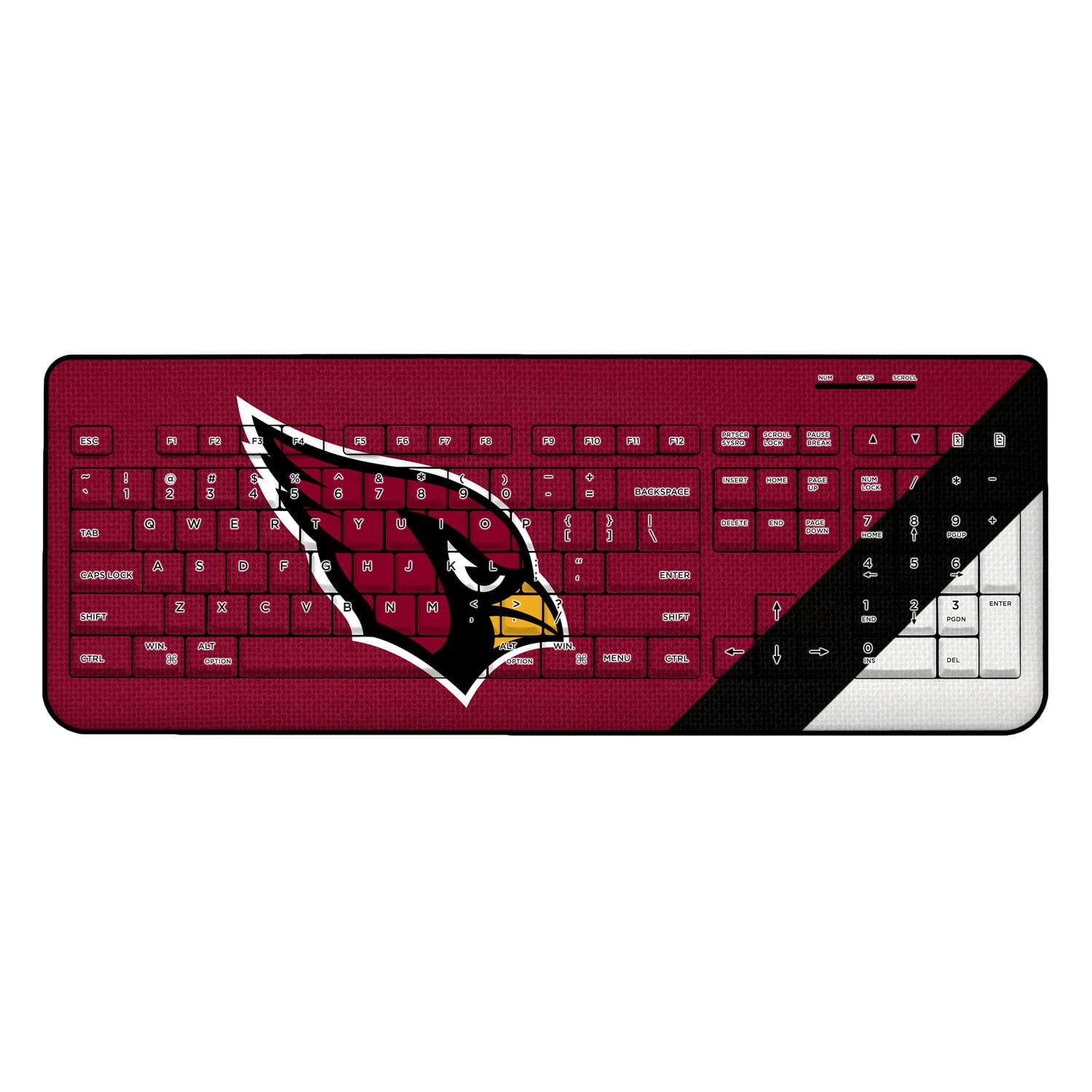 Arizona Cardinals Diagonal Stripe Wireless Keyboard - Walmart.com