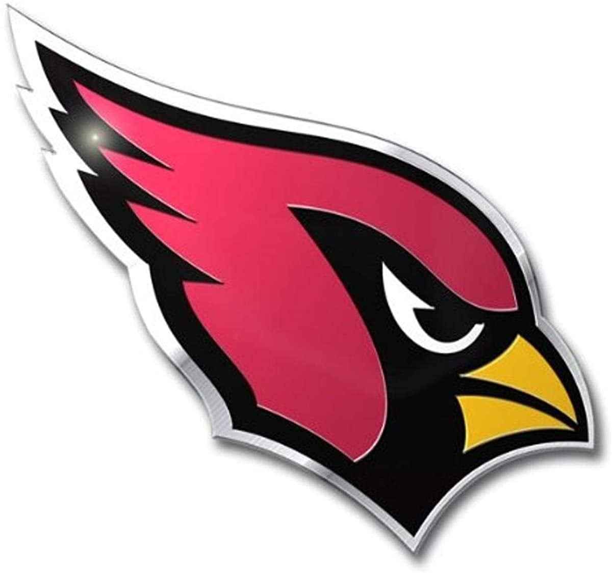 Arizona Cardinals Auto Emblem, Aluminum Metal, Embossed Team Color ...