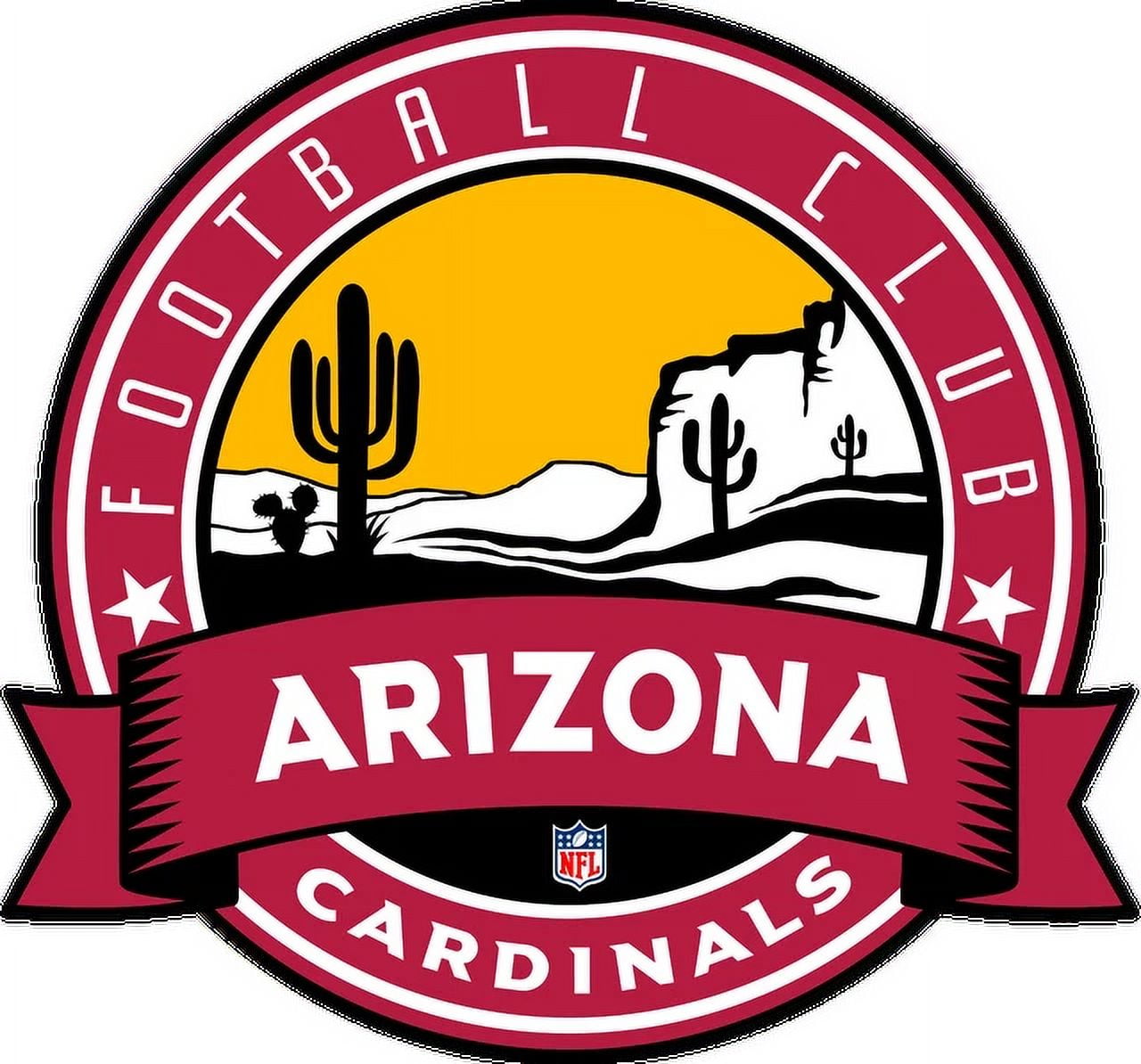 Arizona Cardinals Sticker Logo Football Phone Decal Water Bottle ...
