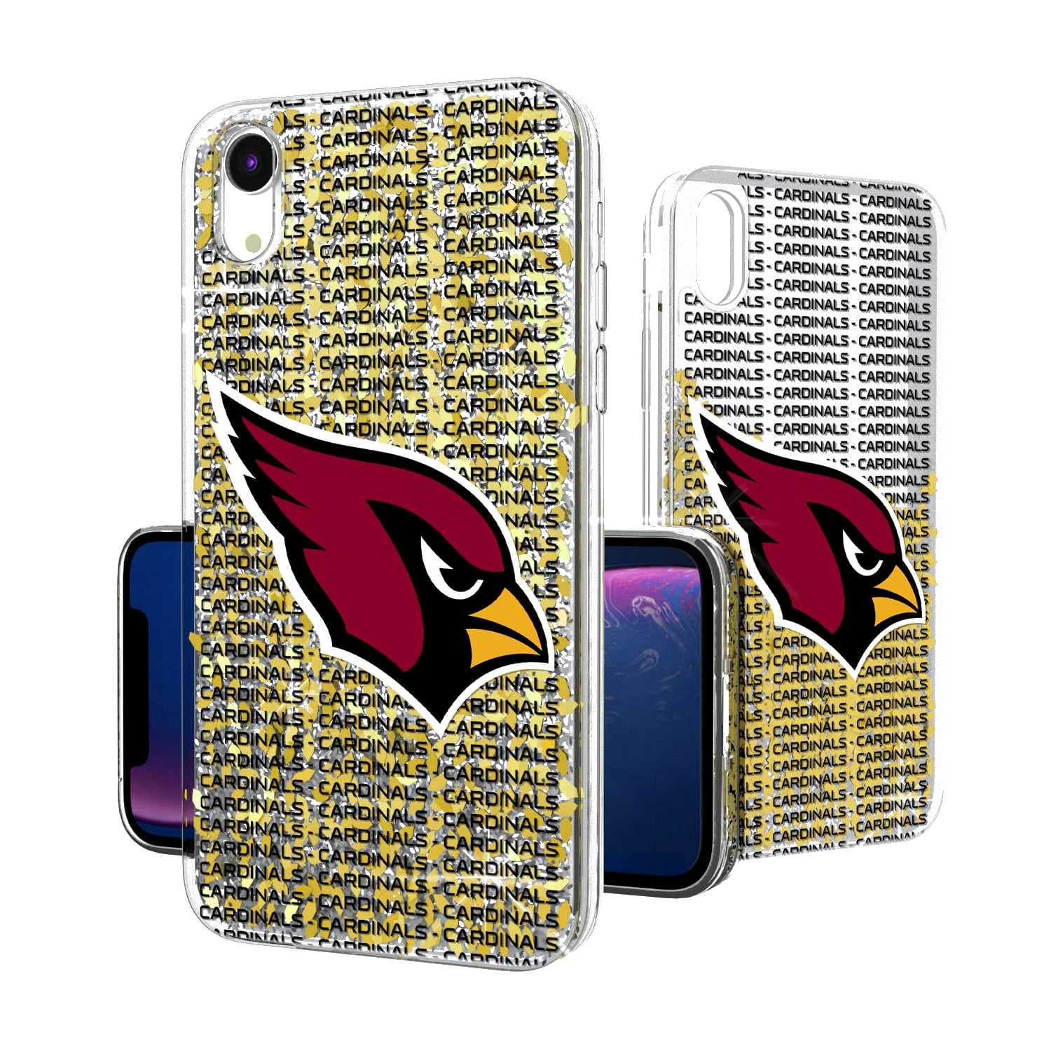 Arizona Cardinals iPhone Text Backdrop Design Glitter Case - Walmart.com