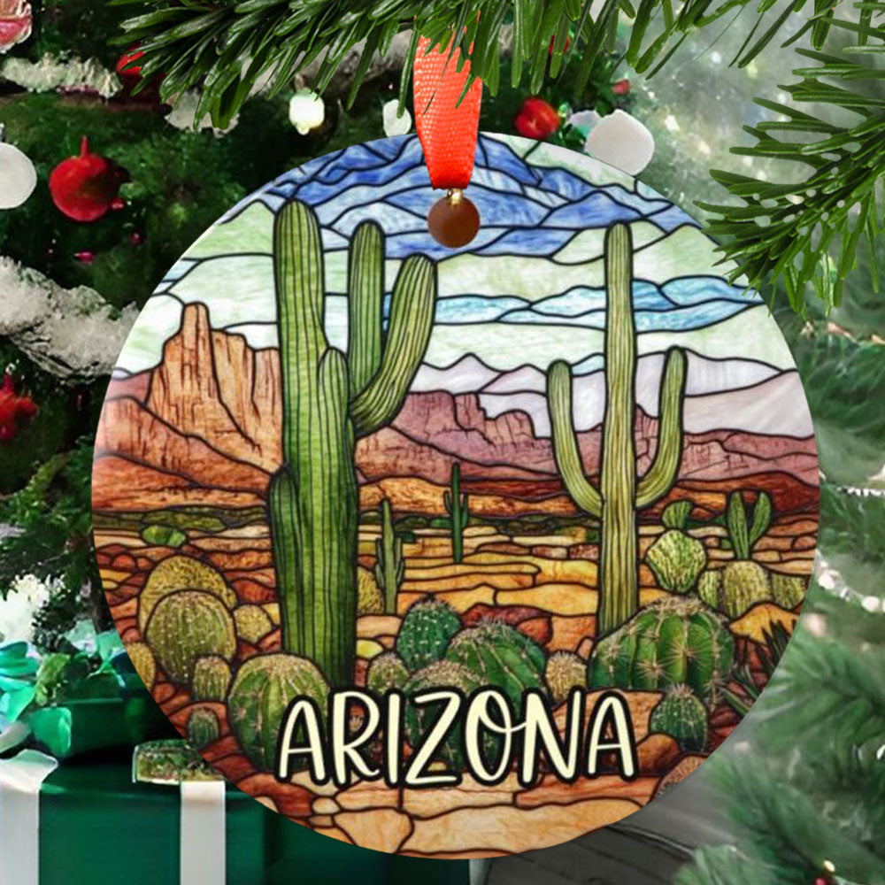 Arizona Christmas Ornament, Ceramic/Acrylic - Arizona Polynesia Travel ...