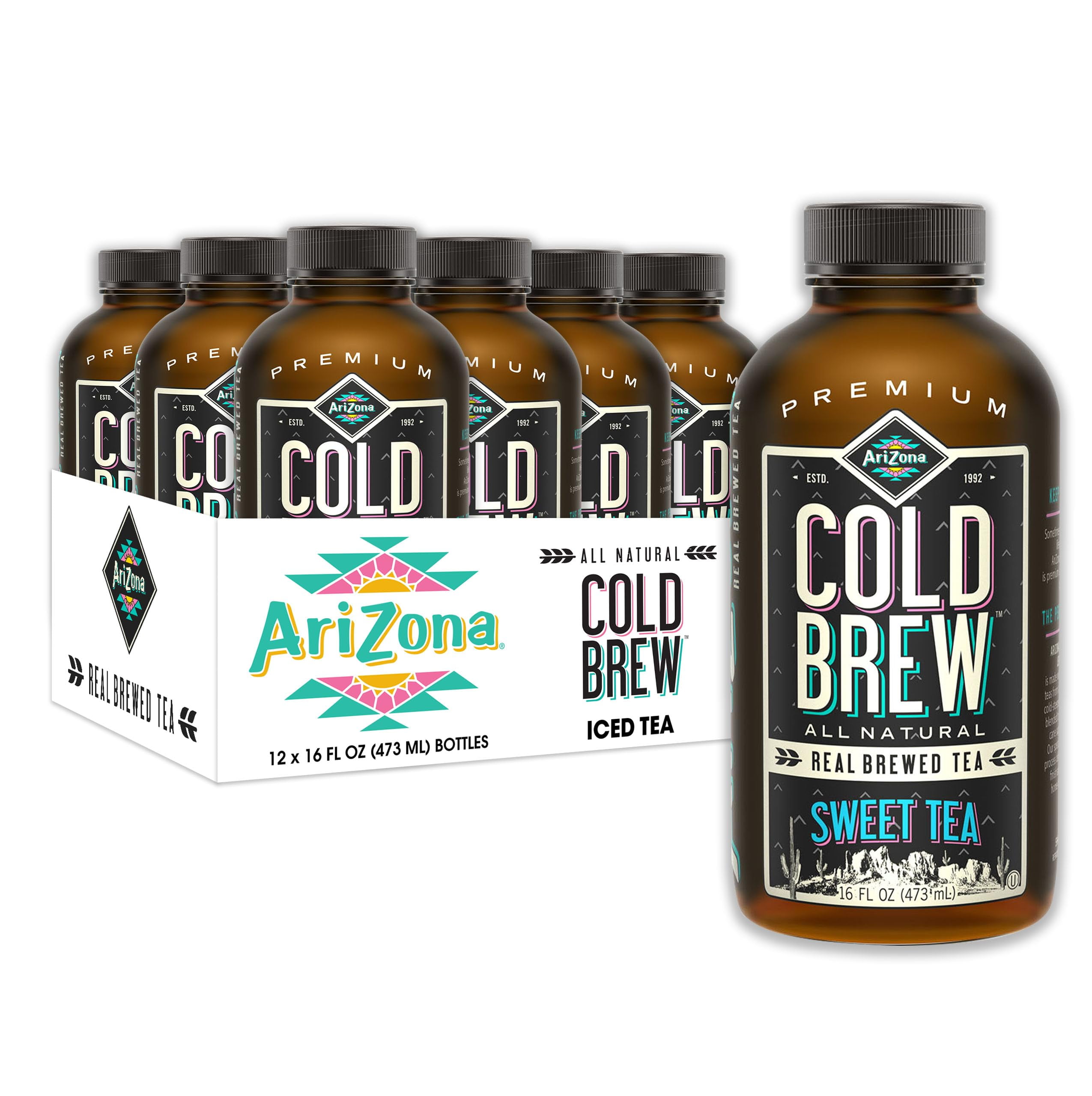 Arizona Cold Brew Sweet Tea - Premium Cold Brew Iced Tea With Cane ...