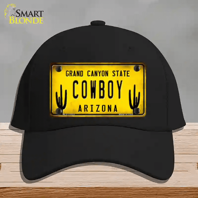 Arizona Cowboy Novelty License Plate Hat Cotton Black - Walmart.com