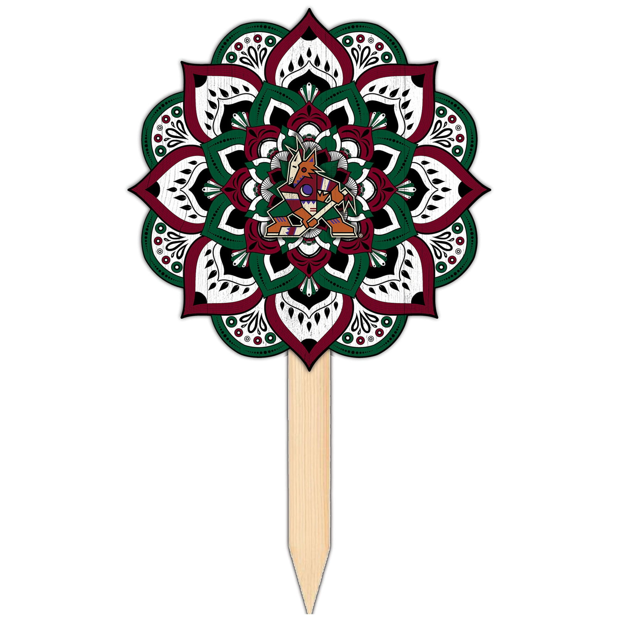 Arizona Coyotes 18'' x 12'' Mandala Yard Stake - Walmart.com