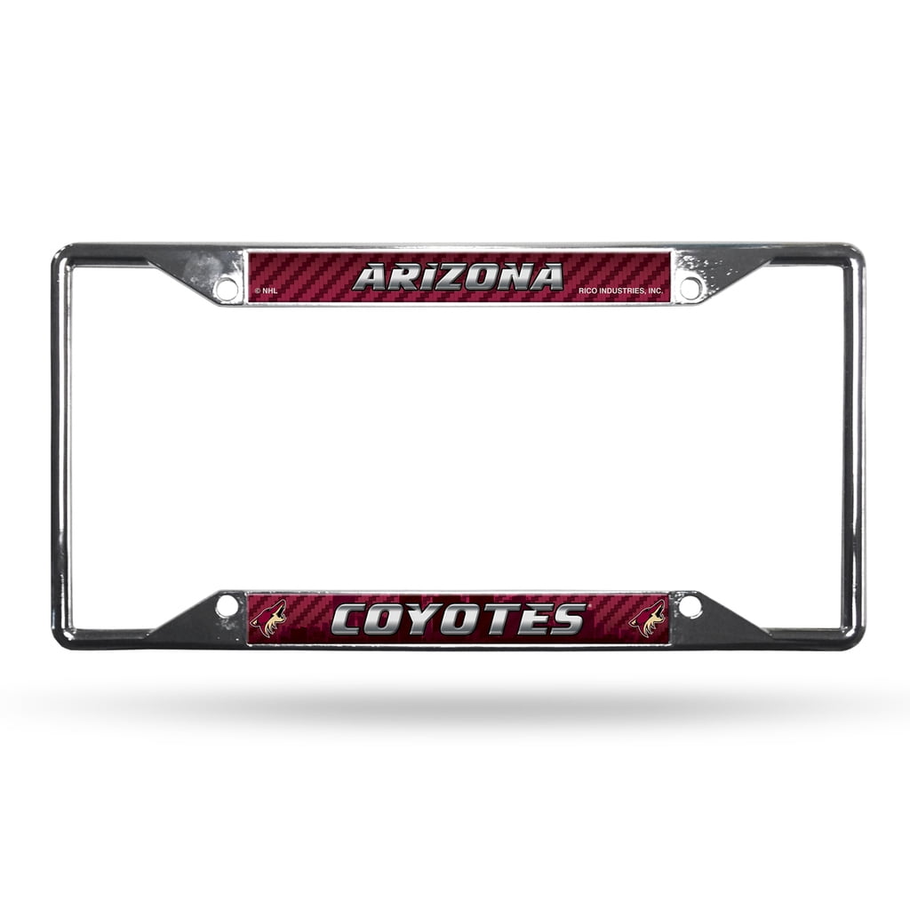 Arizona Coyotes License Plate Frame Chrome EZ View - Walmart.com