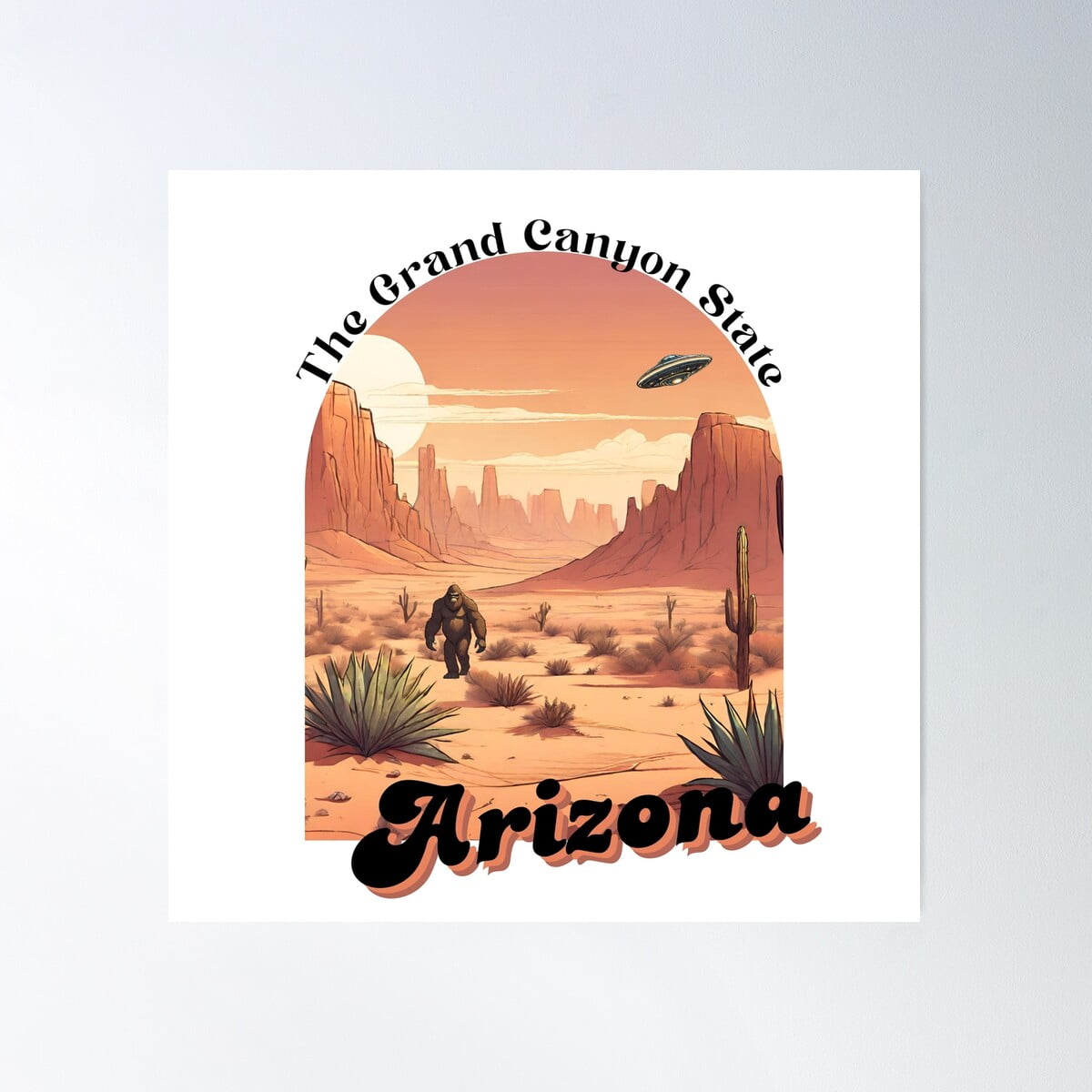 Arizona Cryptids Poster Wall Art, Modern Wall Decor For Living Room ...