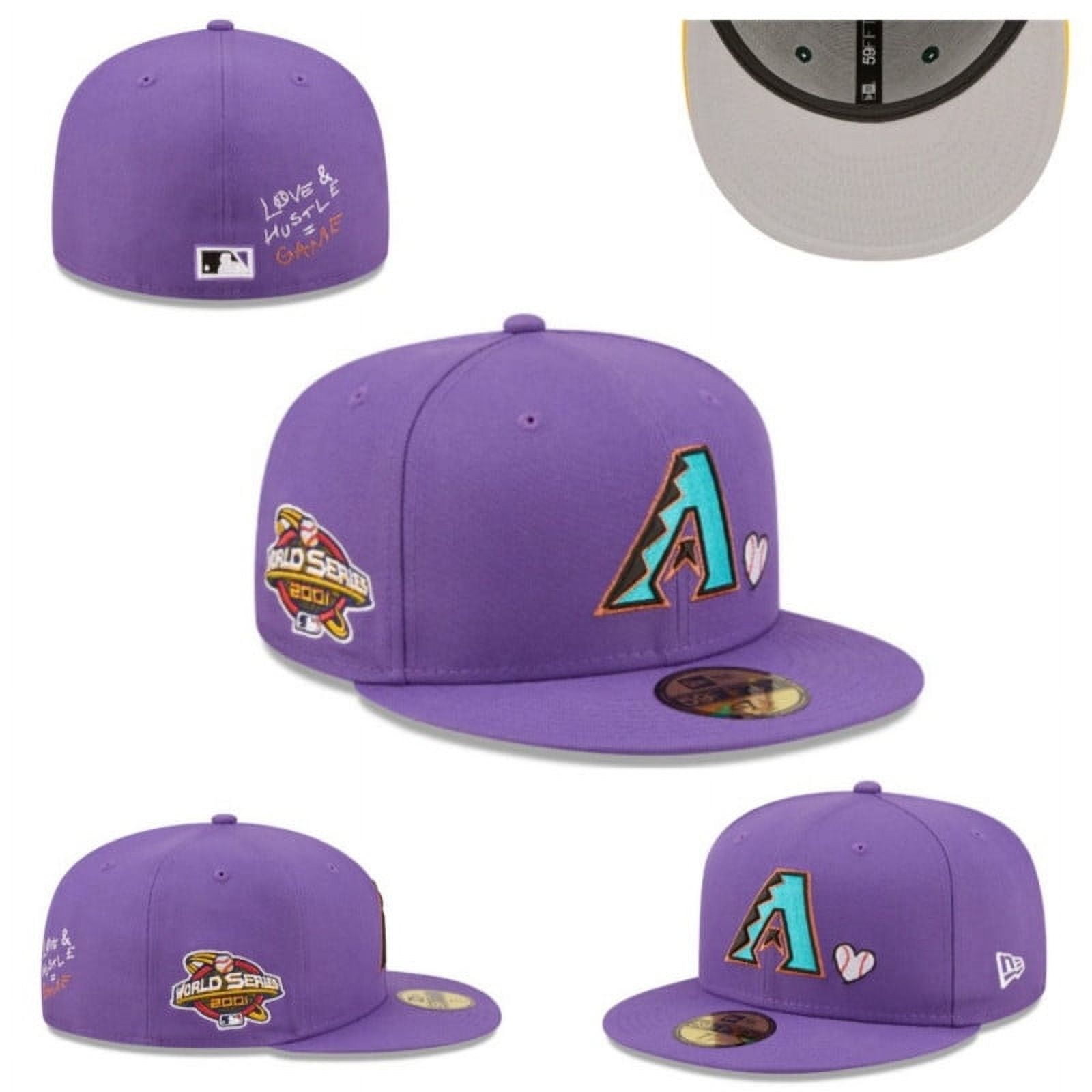 Arizona D_iamondbacks Basic Embroidery 59FIFTY Fitted Hat-5950 Hat Men ...