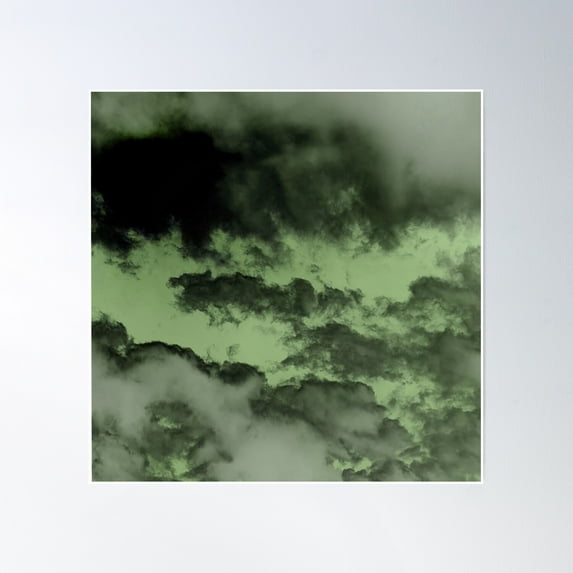 Arizona Dark Green Clouds Poster Wall Art, Modern Wall Decor, 24x24 ...