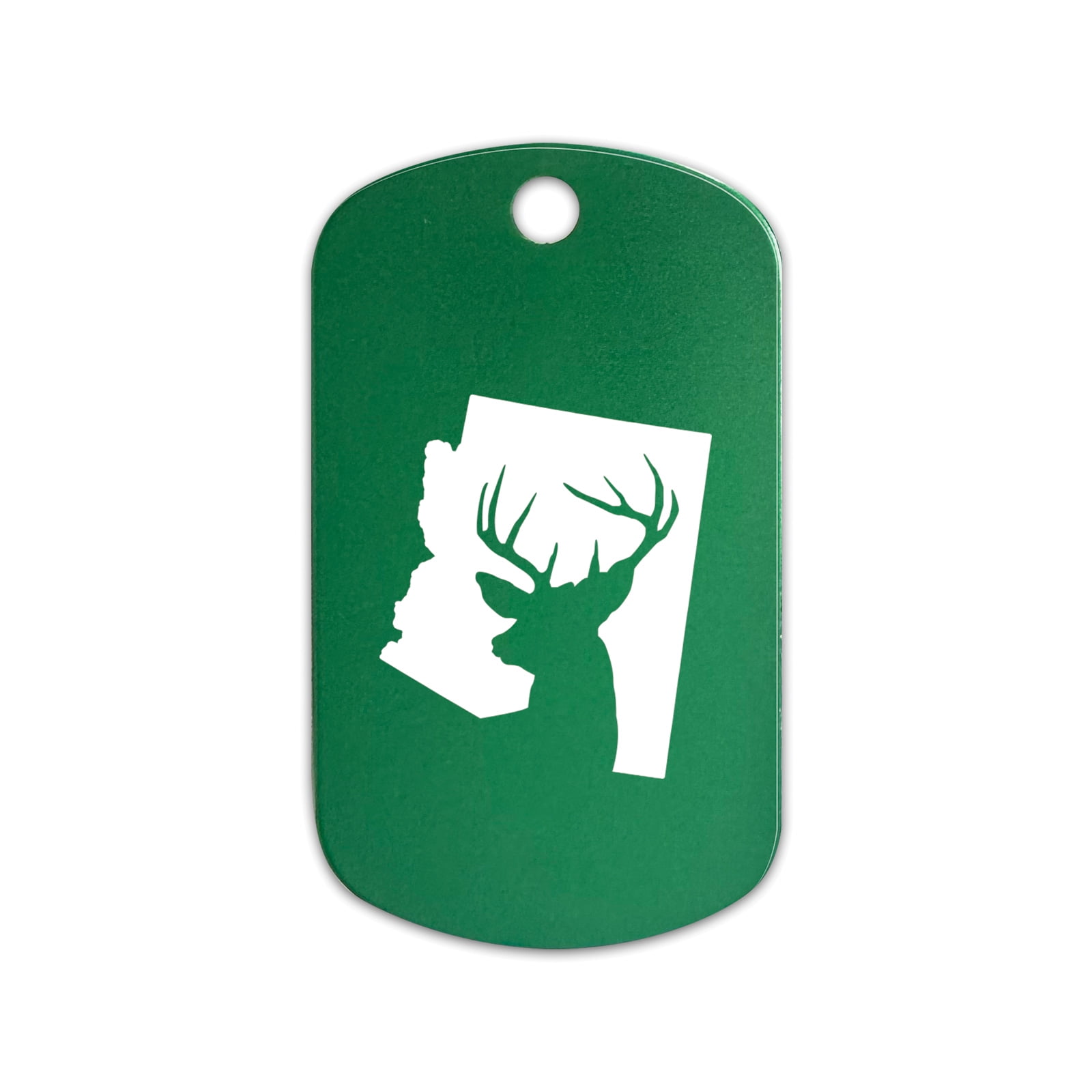 Arizona Deer State GI Dog Tag Aluminum Keychain buck hunt hunting rifle ...