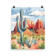 Arizona Desert Cactus And Red Rocks Wall Art Southwest Nature Sonoran ...