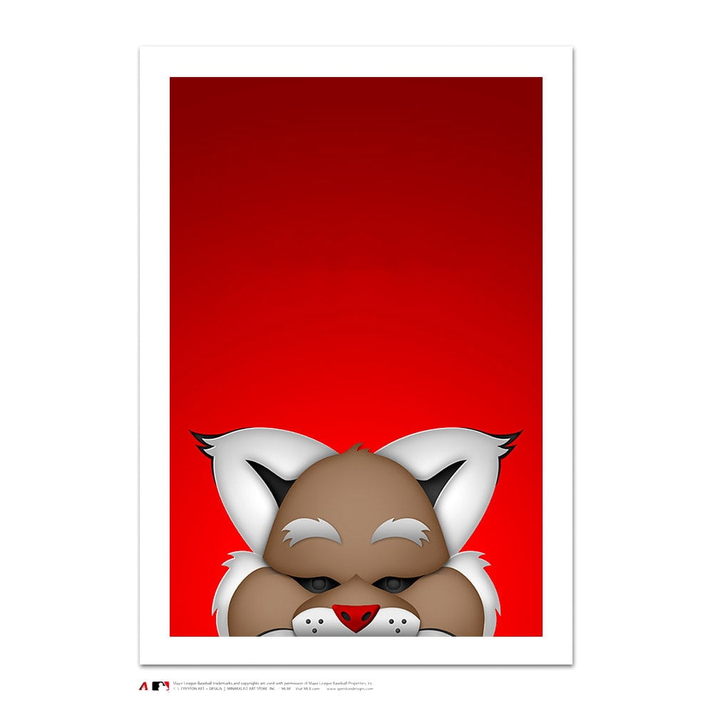 Arizona Diamondbacks Baxter the Bobcat 24" x 32" Minimalist Mascot Art ...