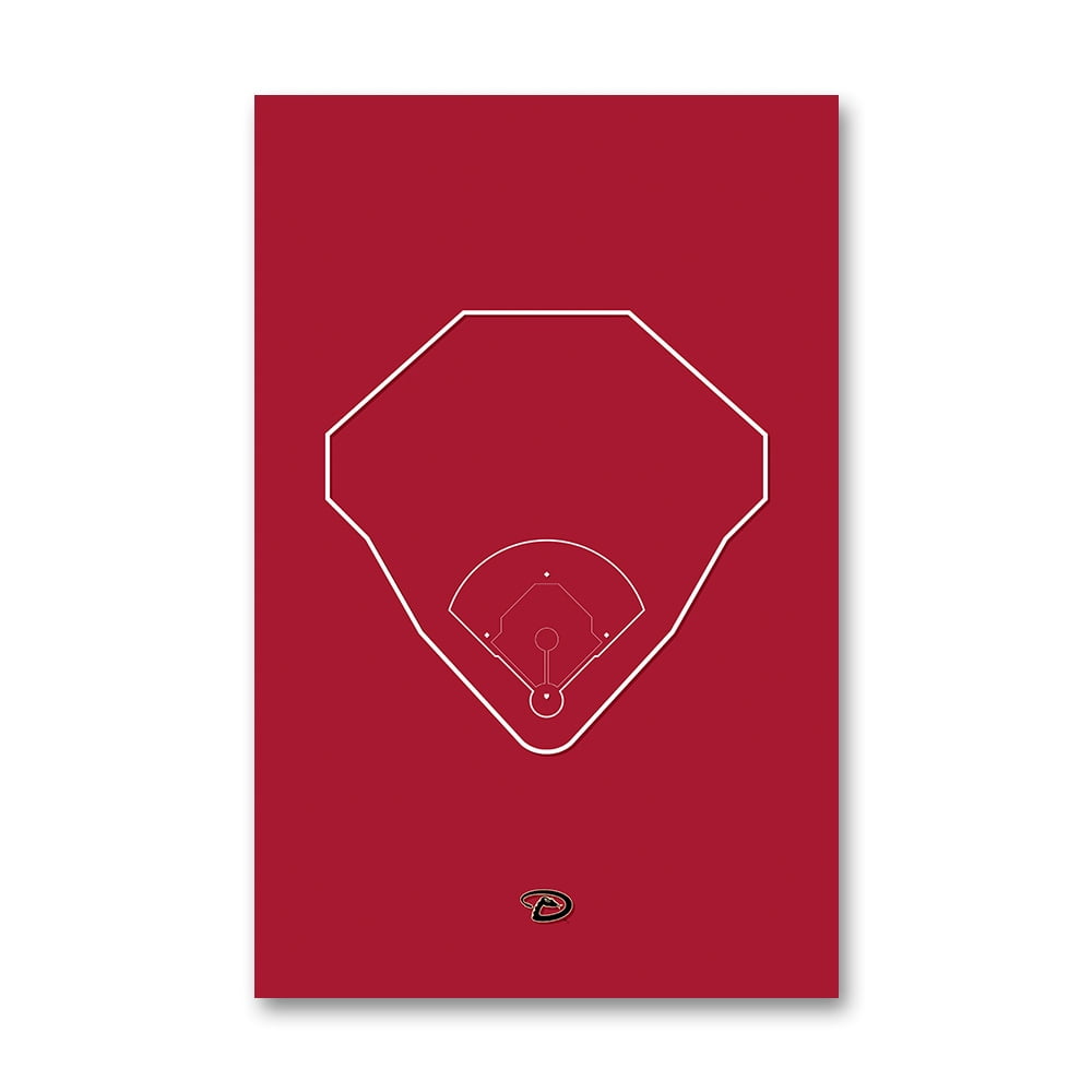 Arizona Diamondbacks Chase Field 11" x 17" Ballpark Outline Art Poster ...
