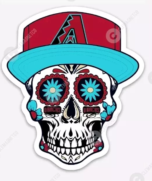 Arizona Diamondbacks Sugar Skull Sticker - Arz Bright Colors Phone ...