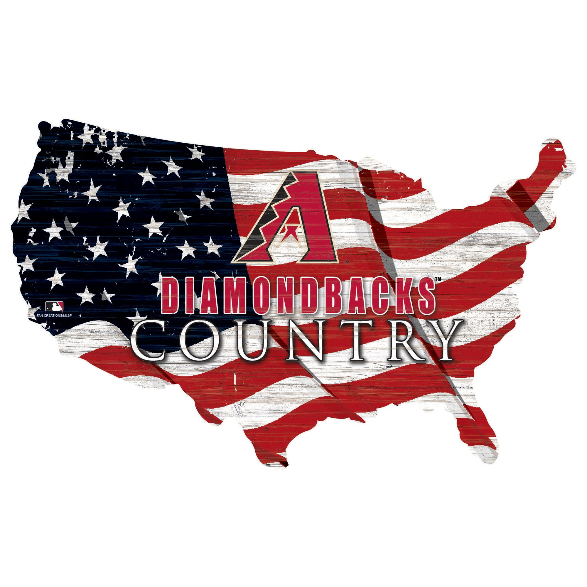 Arizona Diamondbacks USA Flag Cutout Sign - Walmart.com