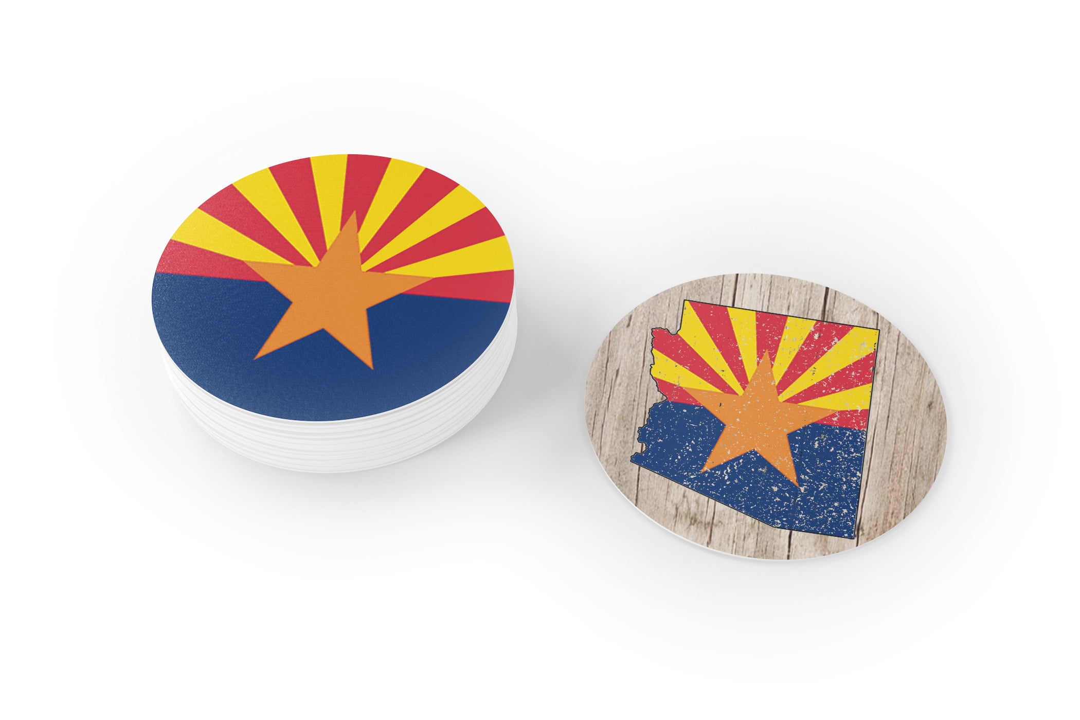 Arizona Drink Coasters - Arizona Flag - Disposable, Recyclable, Thick ...