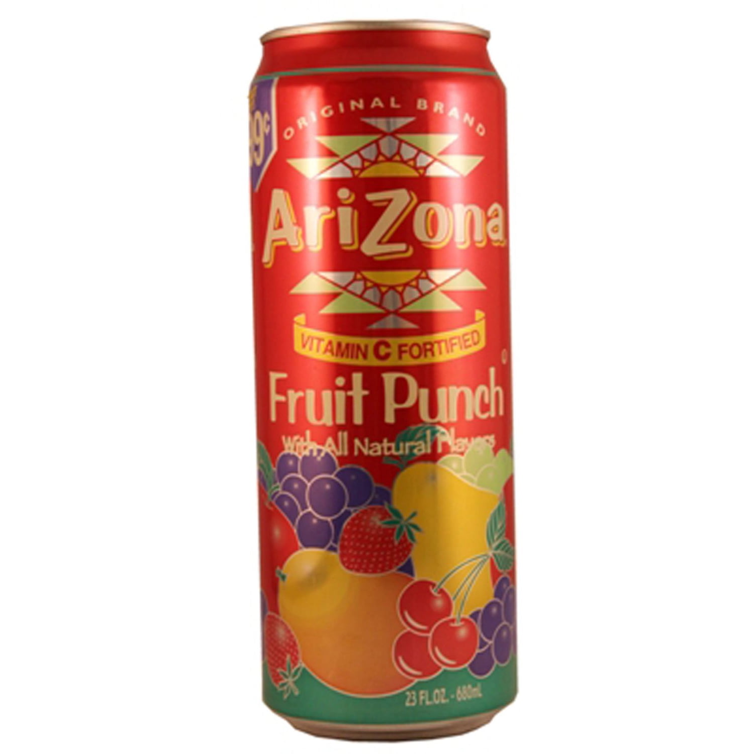 Arizona Drinks Fruit Punch 23 fl oz Case of 24 - Walmart.com