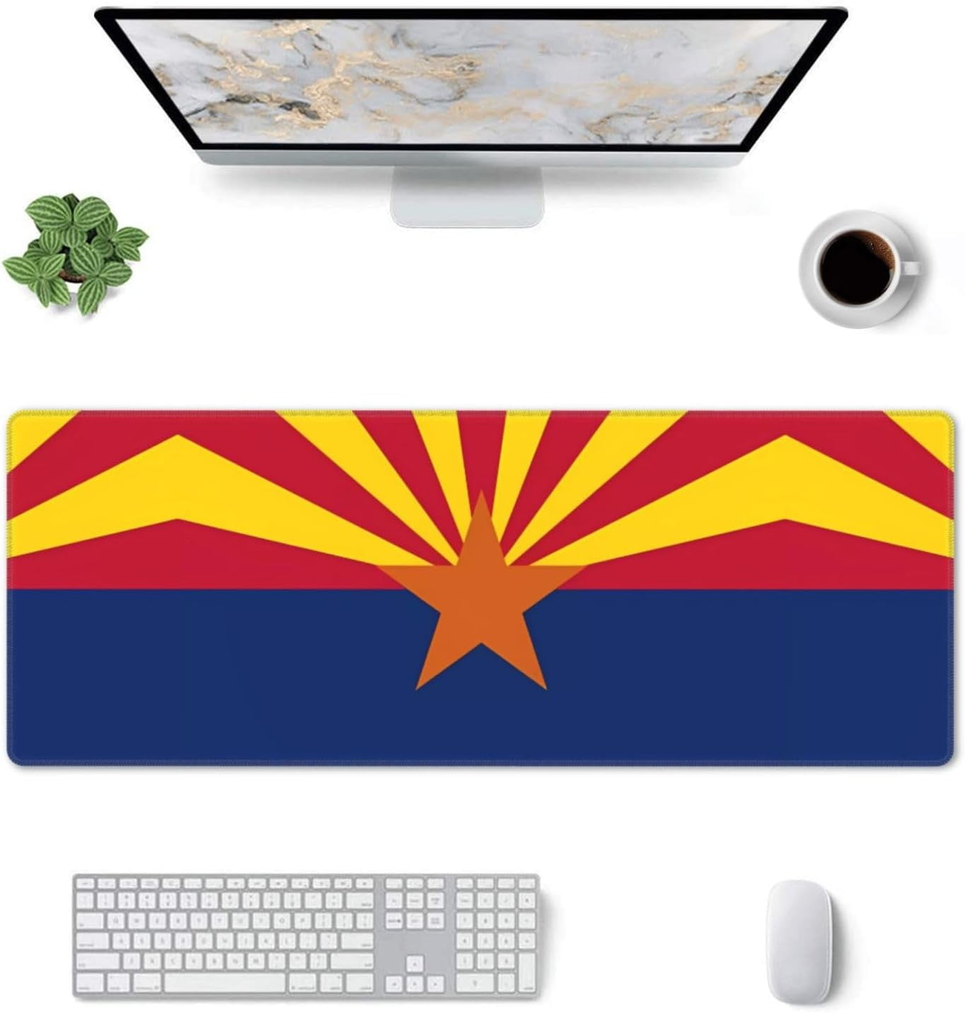 Arizona Flag 31.5x11.8 inch Extra Large Gaming Mouse pad, Extended Anti ...