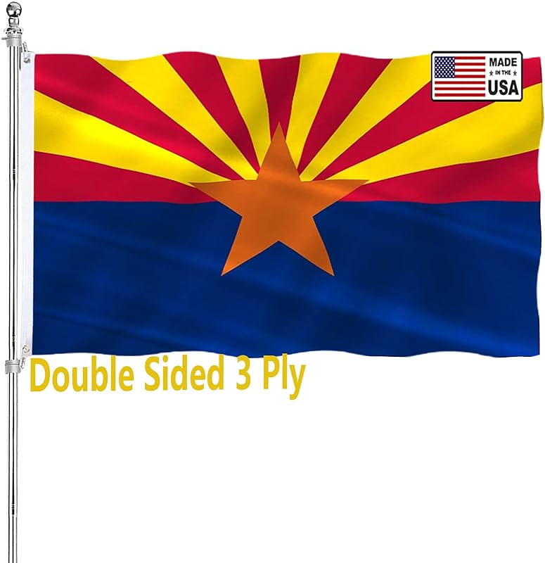 Arizona Flag 3x5 Double Sided Outdoor State Flags Heavy Duty 3 Ply with ...