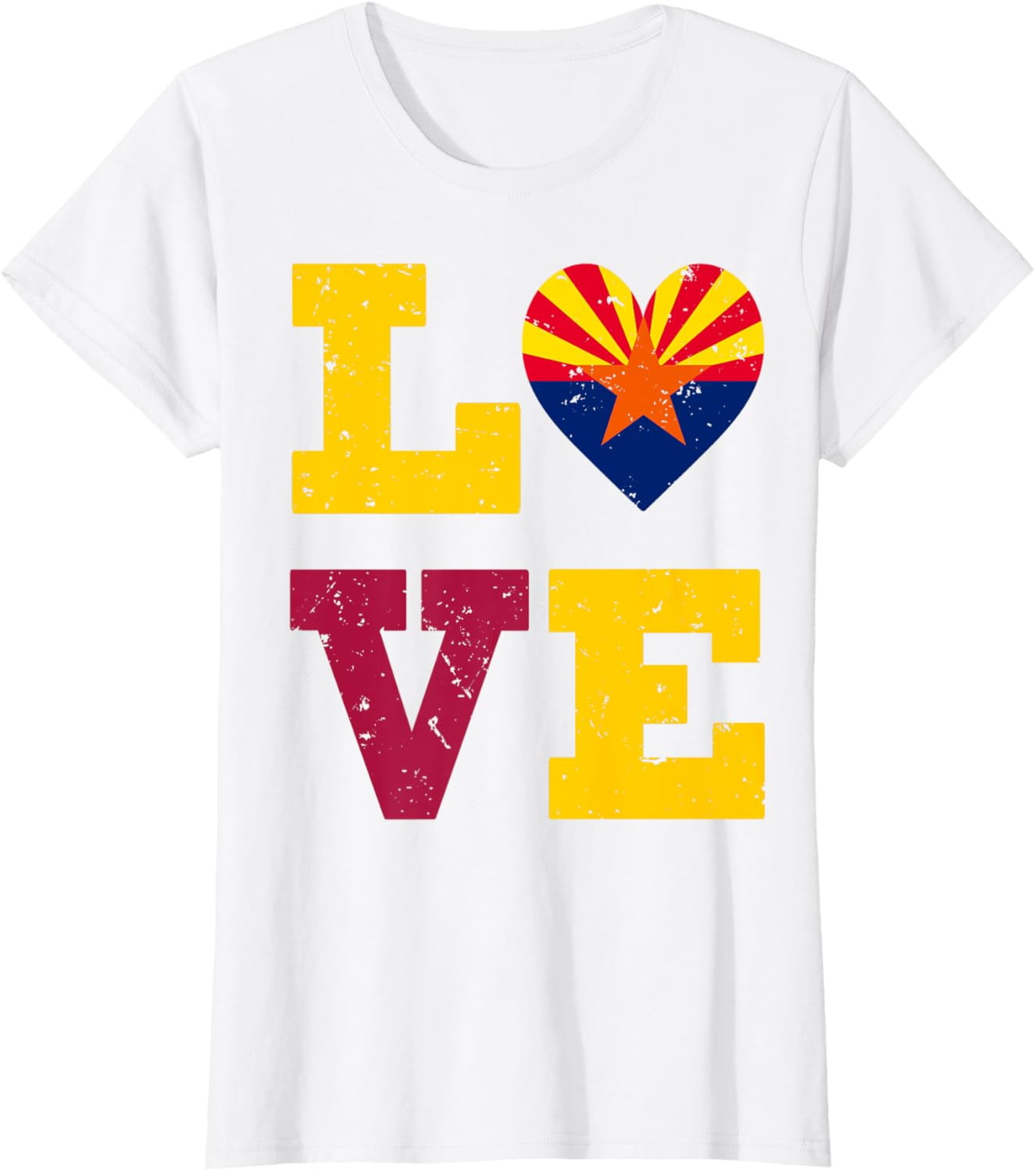 Arizona Flag Love American US Flag Friendship Vintage Design Premium T ...