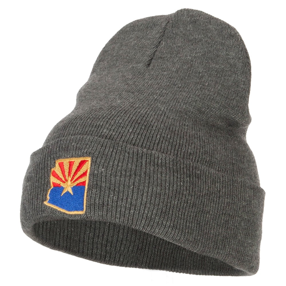Arizona Flag Map Embroidered Long Beanie - Dk Grey OSFM - Walmart.com