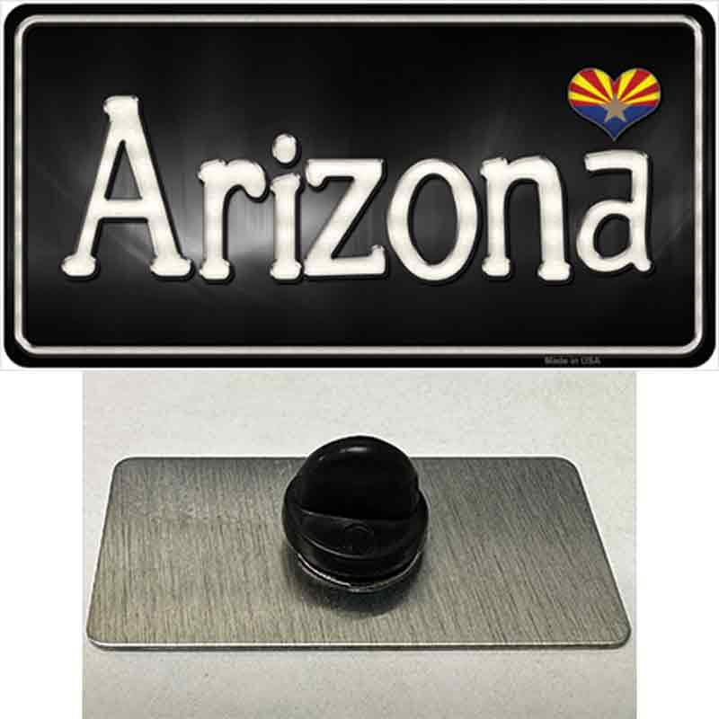 Arizona Flag Script Novelty Metal Hat Pin 1.5" x 0.75" Hat Pin (PIN ...