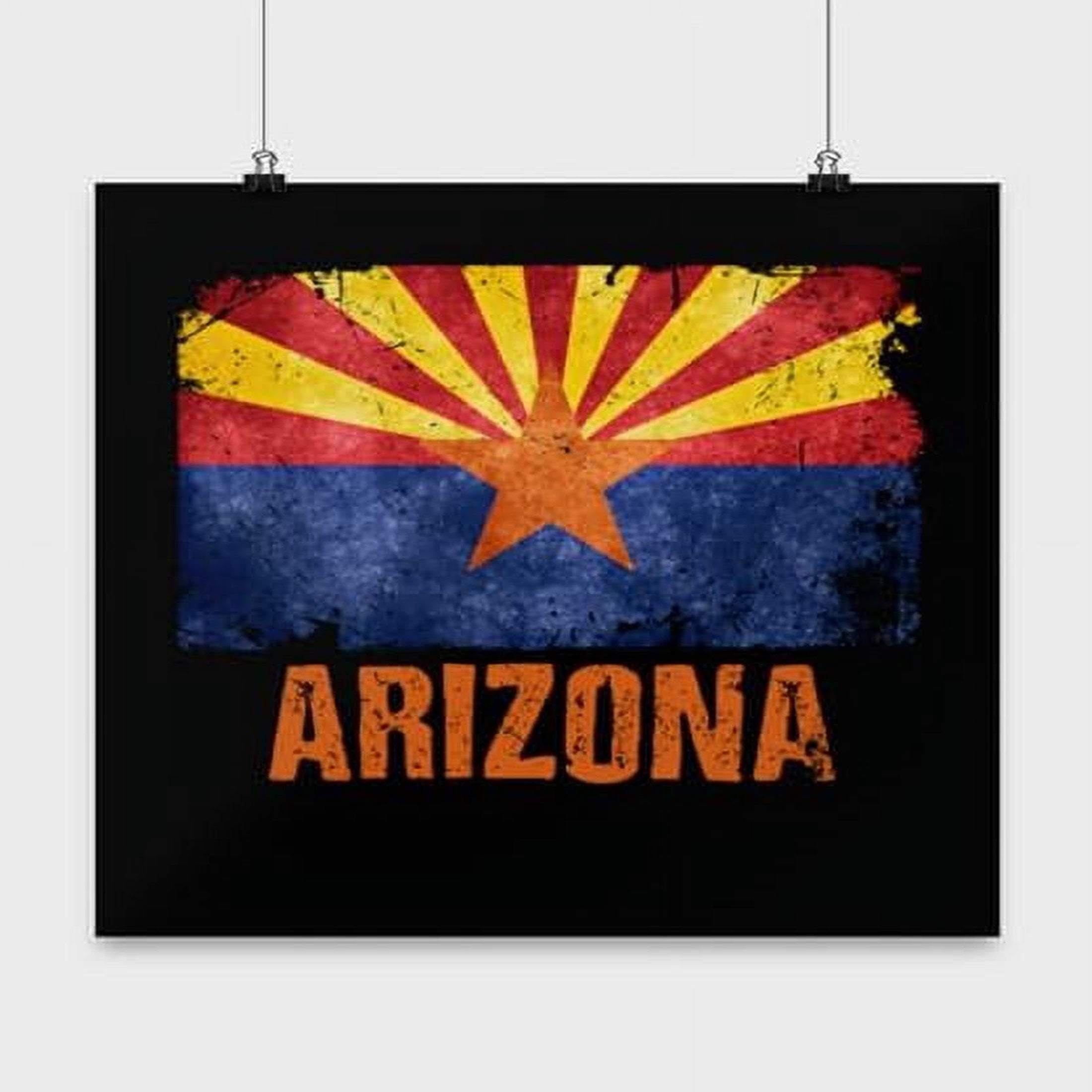 Arizona Flag Art - Arizona Residents - 13x13 Poster Print - Home Decor ...