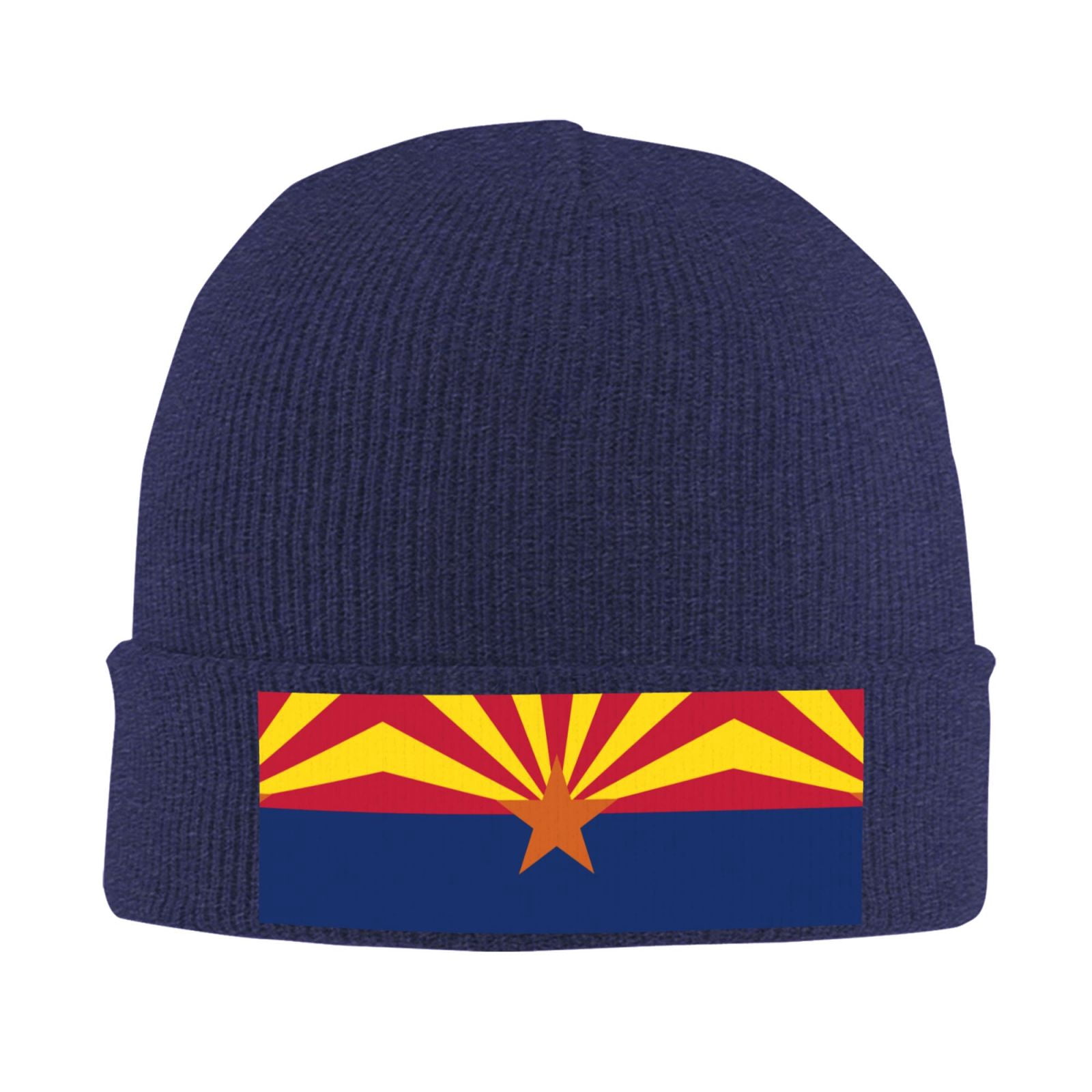 Arizona Flag Winter Beanie Hats for Men Women Warm Cozy Knitted Cuffed ...